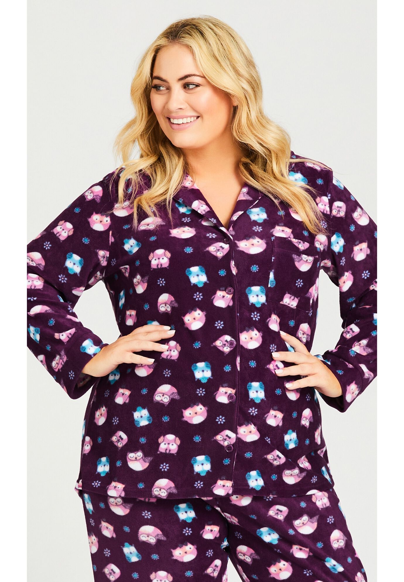 Button Owl Sleep Top | Catherines
