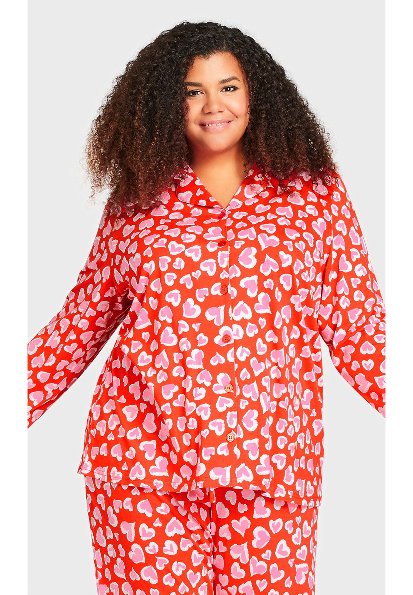Button Heart Sleep Top | Catherines