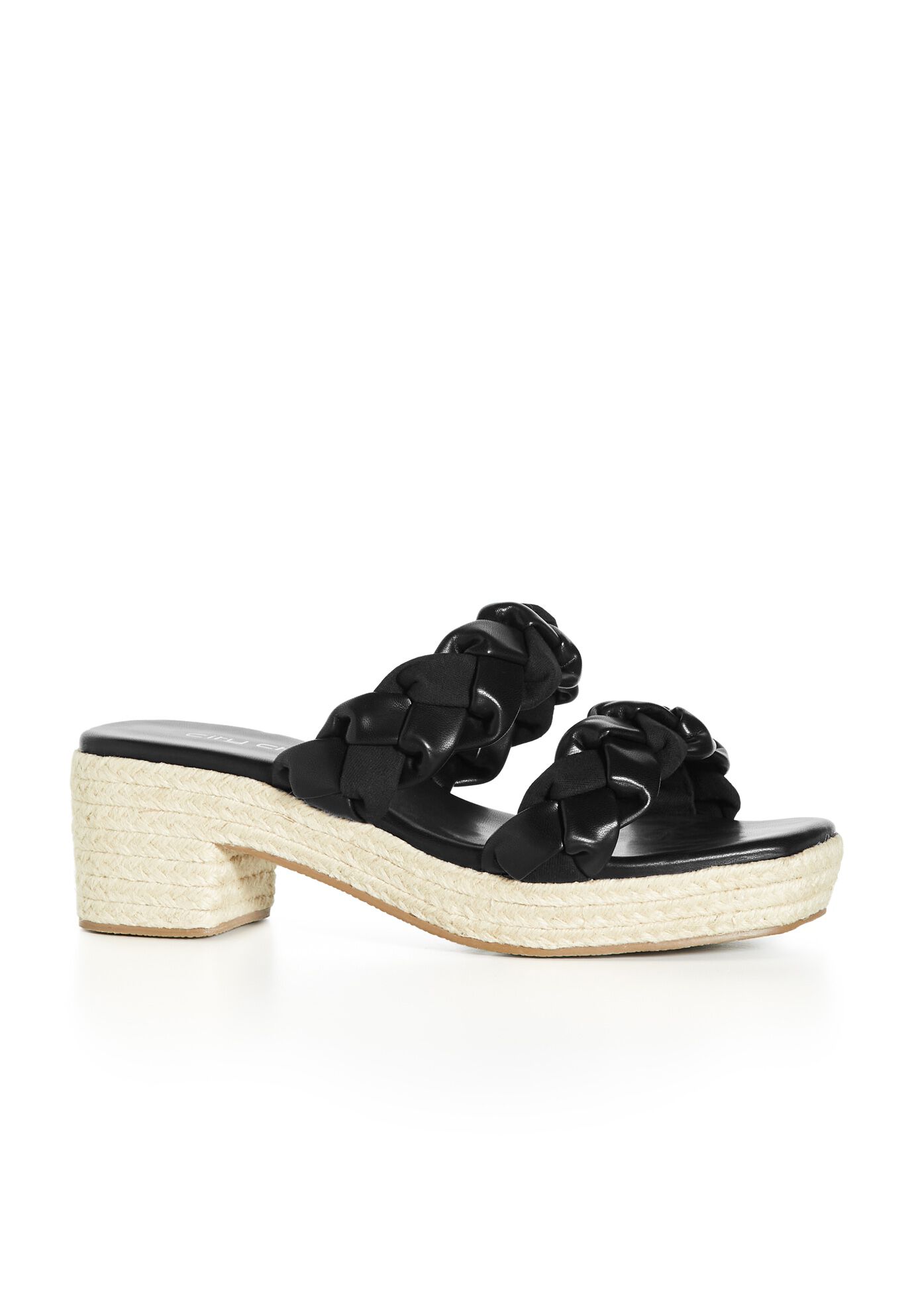 WIDE FIT Roxy Flatform Heel - black | Catherines