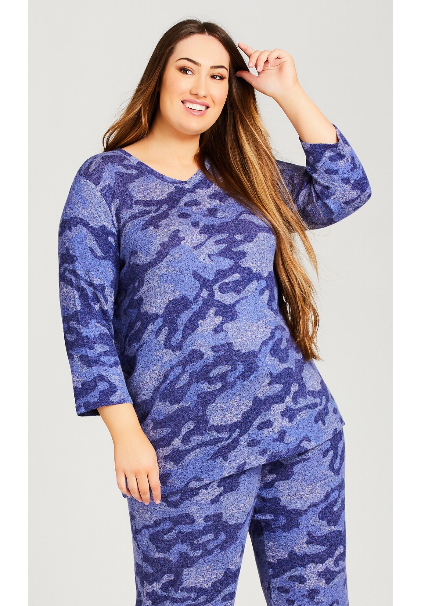 Hacci Camo Top | Catherines