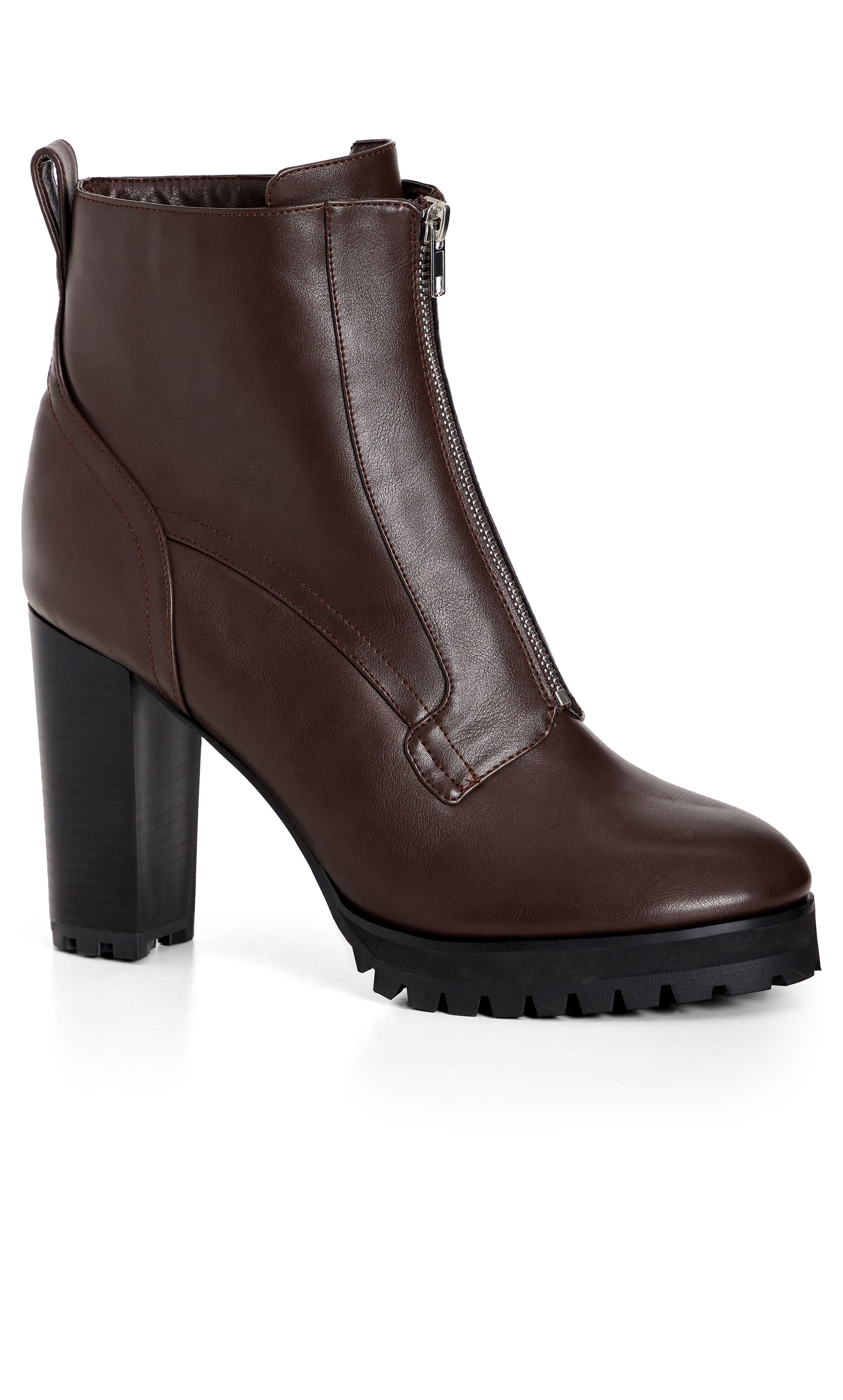 WIDE FIT Fern Ankle Boot - dark chocolate | Catherines