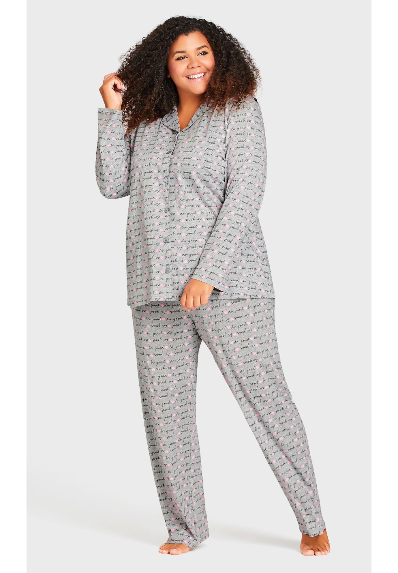 Button Through Sleep Top | Catherines