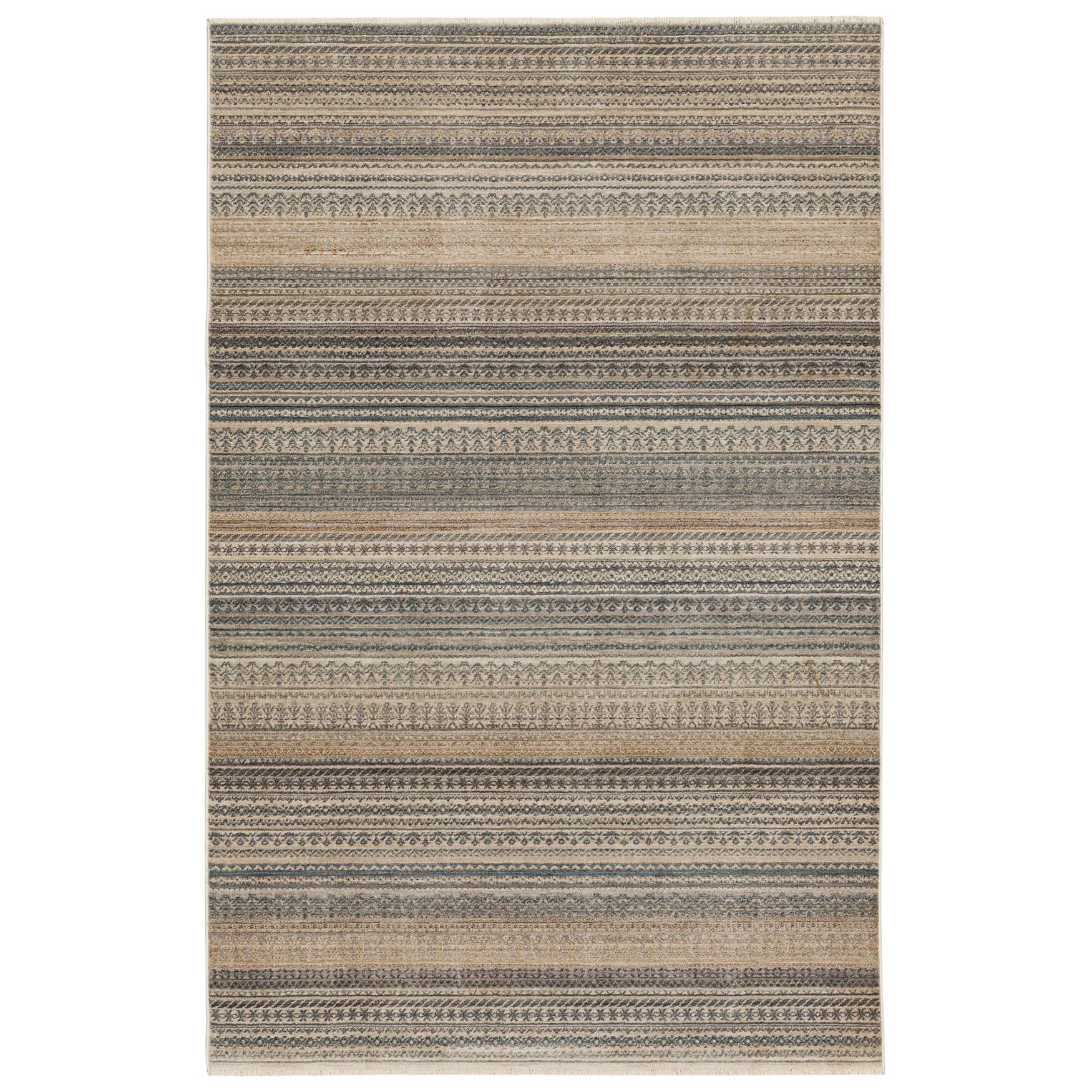 Greystone Area Rug - Low Pile Striped Design, Cream | Catherines