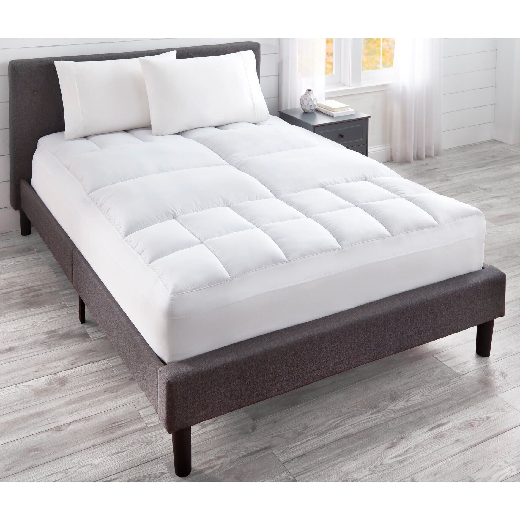 High Loft Lumbar Support Mattress Topper, White | Catherines