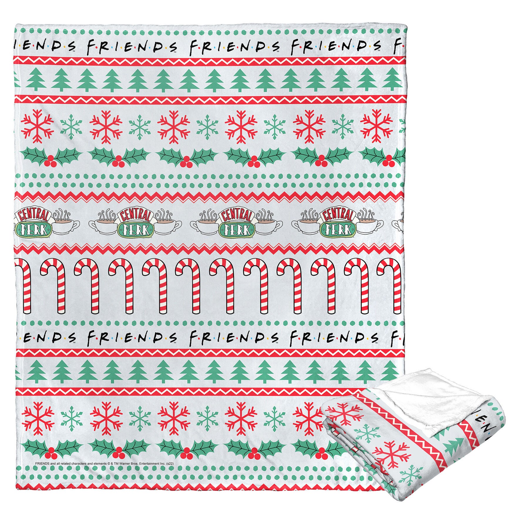 Silk Touch Throw Blanket - Candy Cane Coffee, O | Catherines