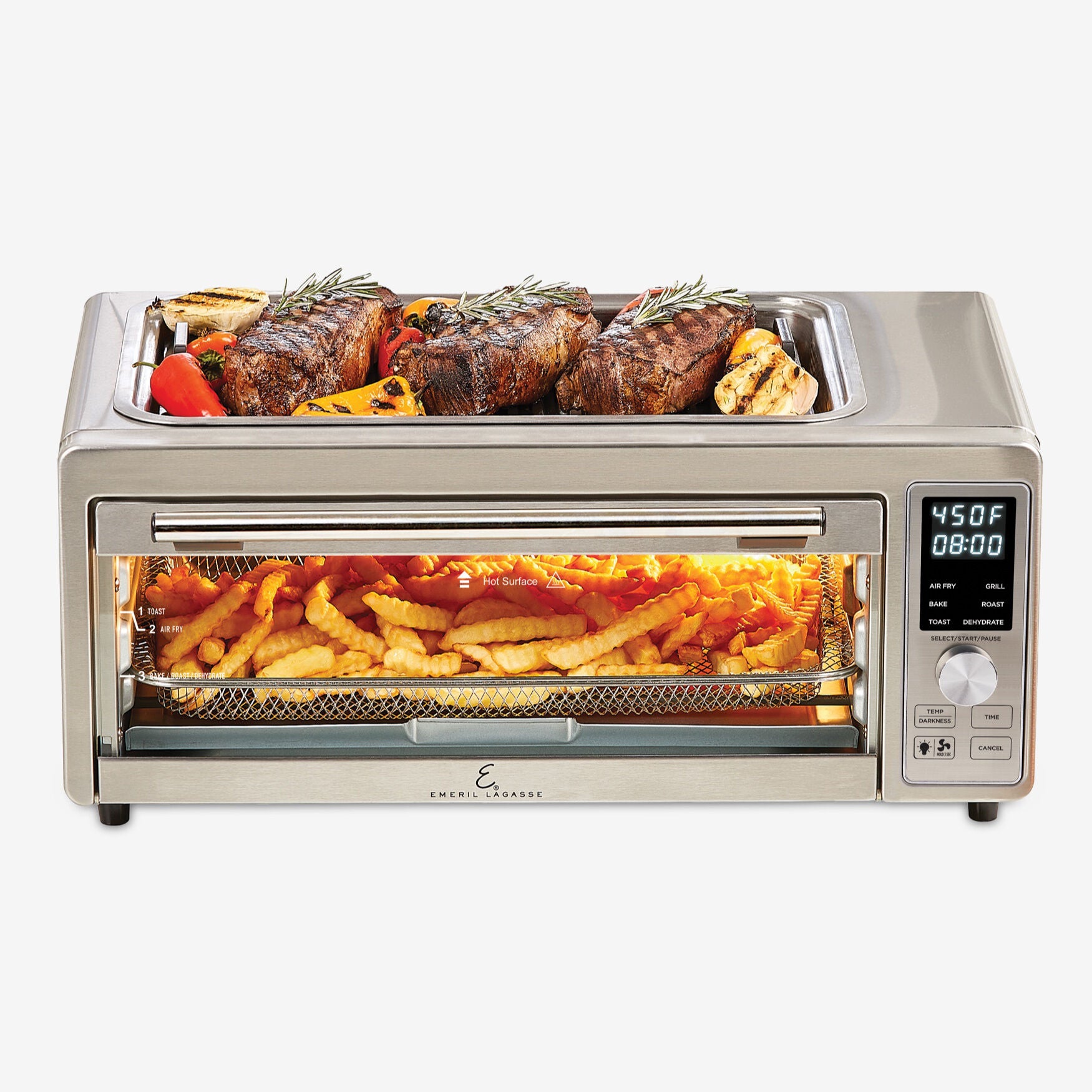 Emeril Lagasse Air Fry Grill with Timer, Stainless | Catherines