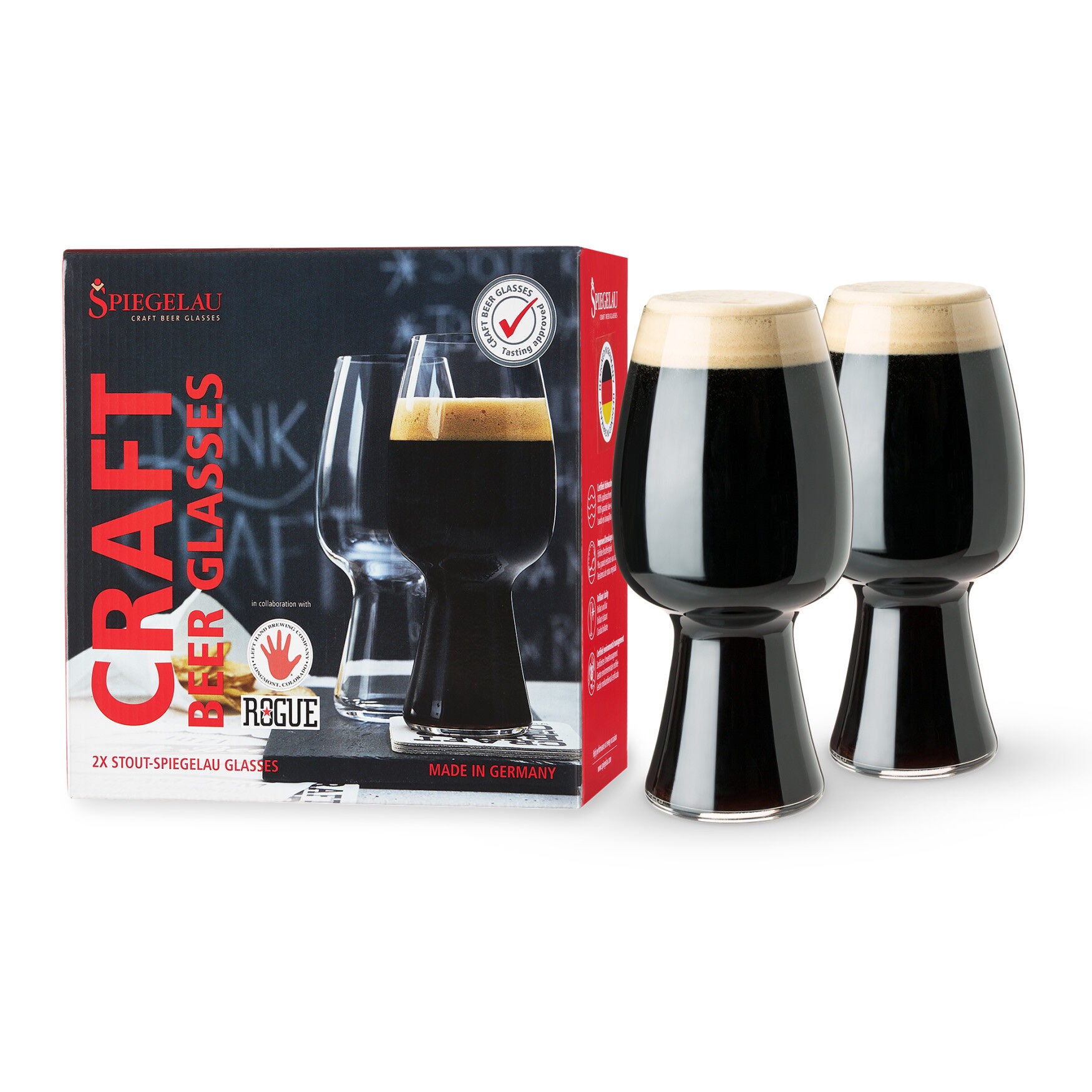 21 Oz Craft Stout Glass Set - German Crystal, Clear | Catherines