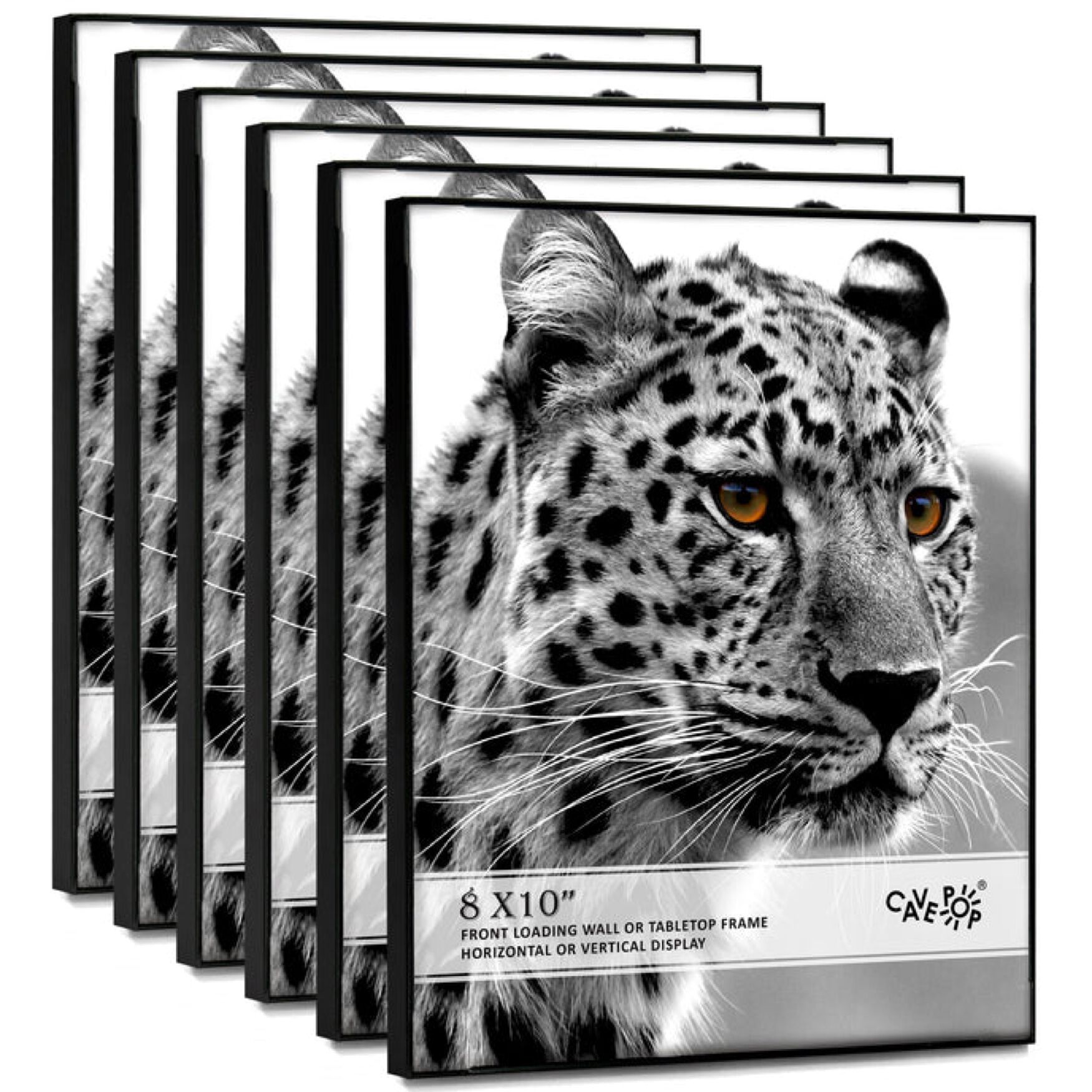 Slim White Edge Frames - Set of 6, Black | Catherines
