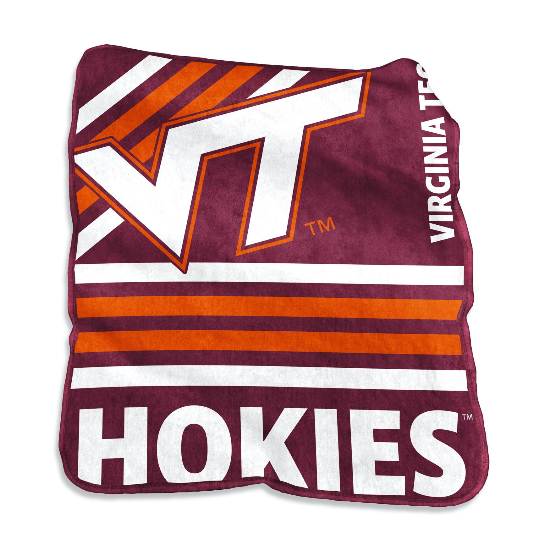 Virginia Tech Team Logo Plush Raschel Throw, Multi | Catherines