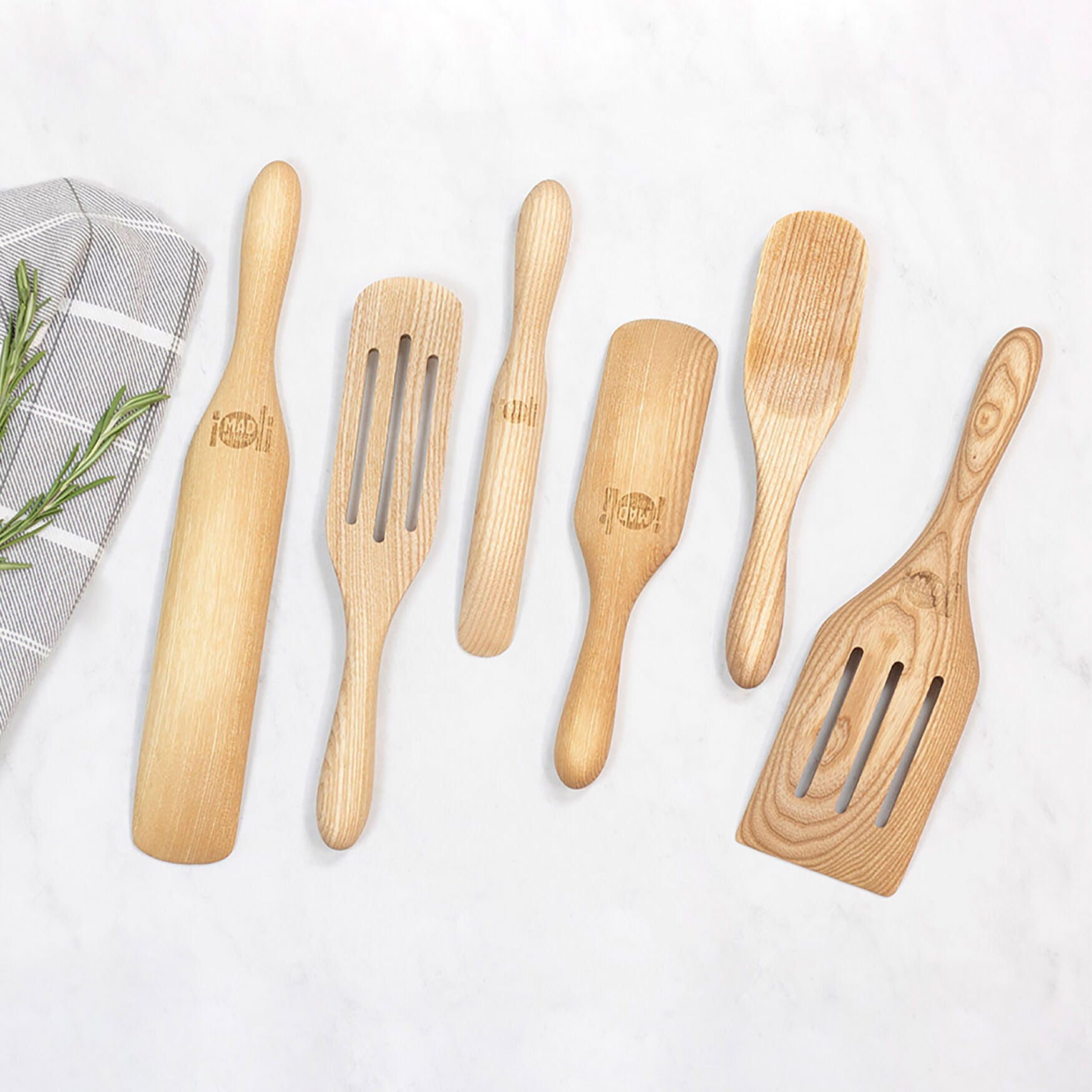 Mad Hungry 6-Piece Spurtle Set, Ash Wood Utensils | Catherines