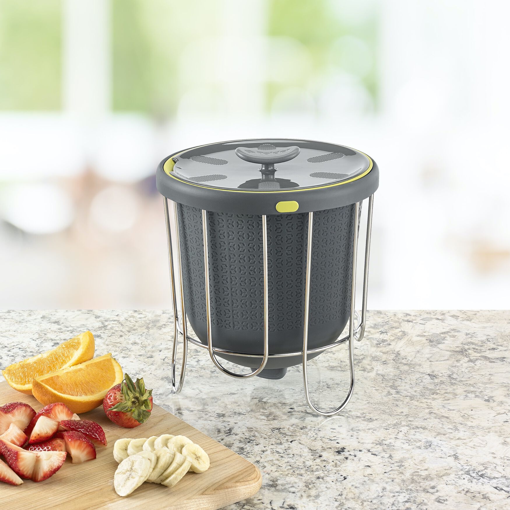 Kitchen Countertop Composter — Elegant Design, Green Grey | Catherines