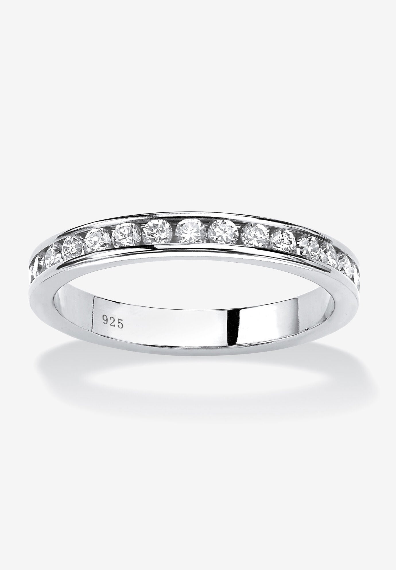 Sterling Silver Stackable Birthstone Eternity Ring, April | Catherines