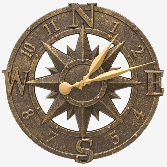 16 Compass Rose Clock Catherines