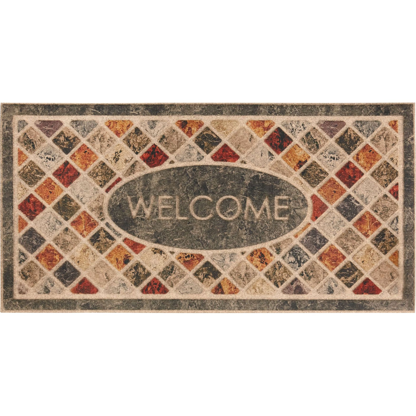 Ornamental Mineral Stone Door Mat 24x48 Outdoor, Chestnut | Catherines