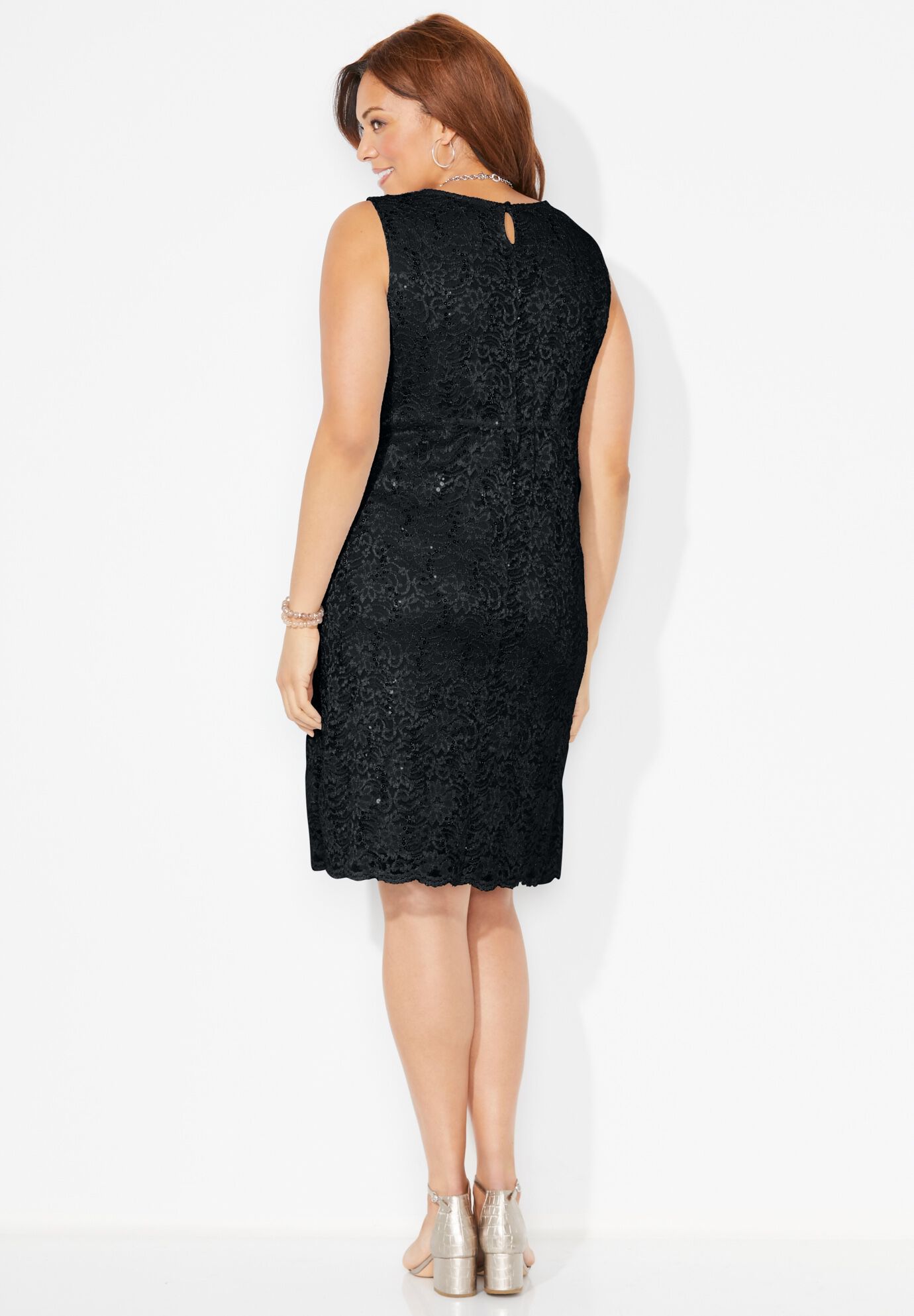 Sparkling Lace Jacket Dress | Catherines
