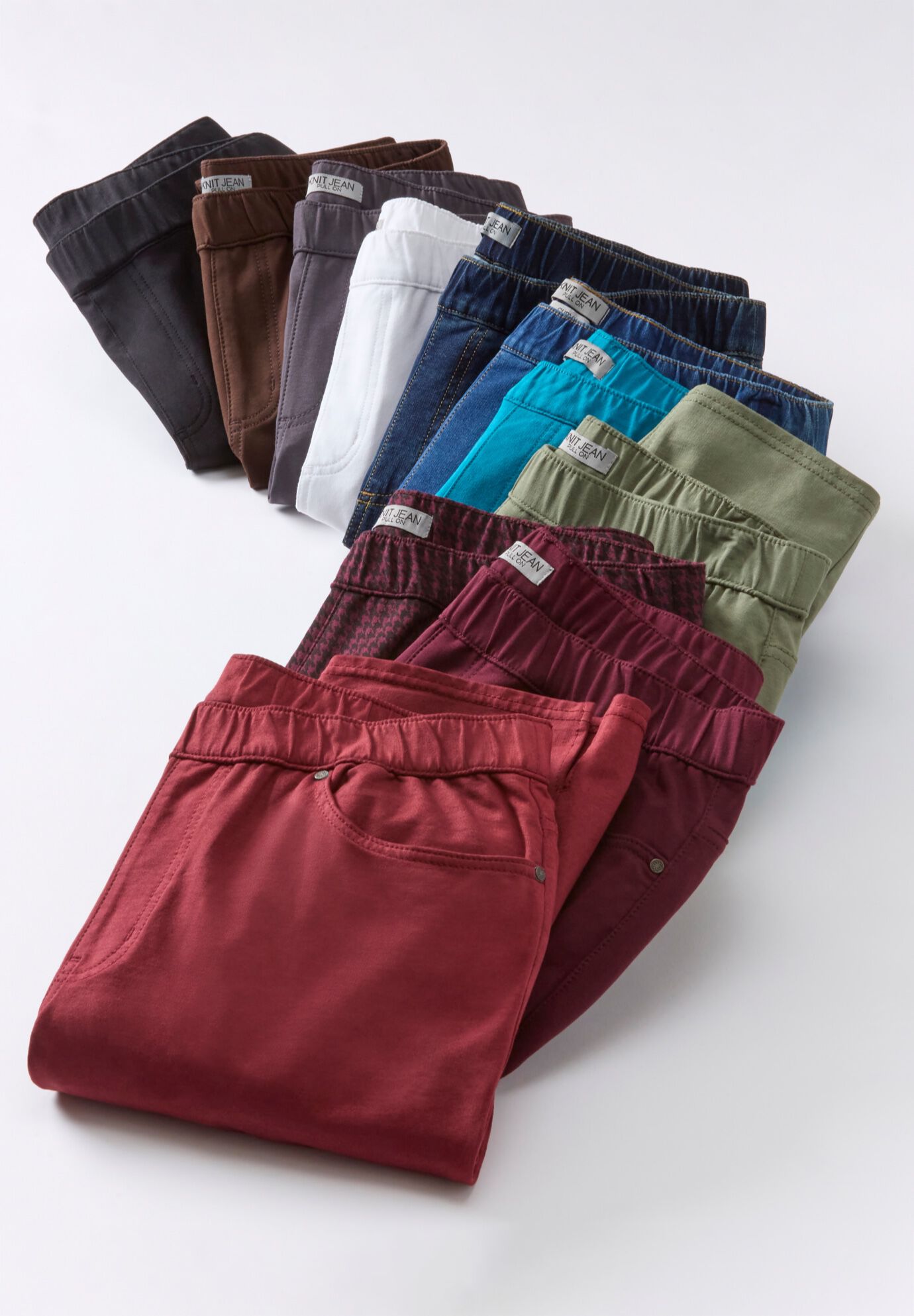 Knit Jean with Pockets - Slim Fit French Terry, Bourbon Wash | Catherines