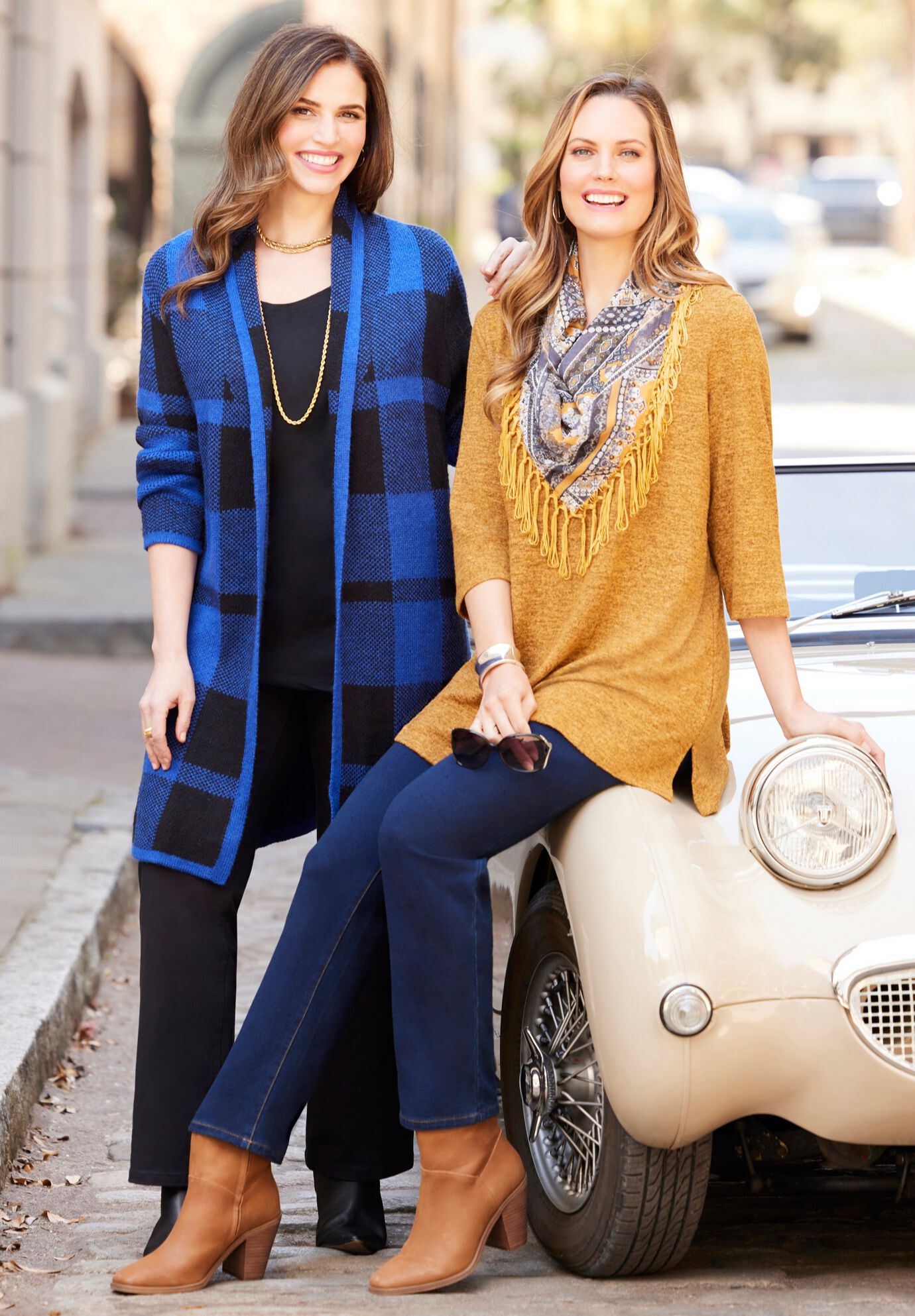 Knit Jean with Pockets - Slim Fit French Terry, Bourbon Wash | Catherines