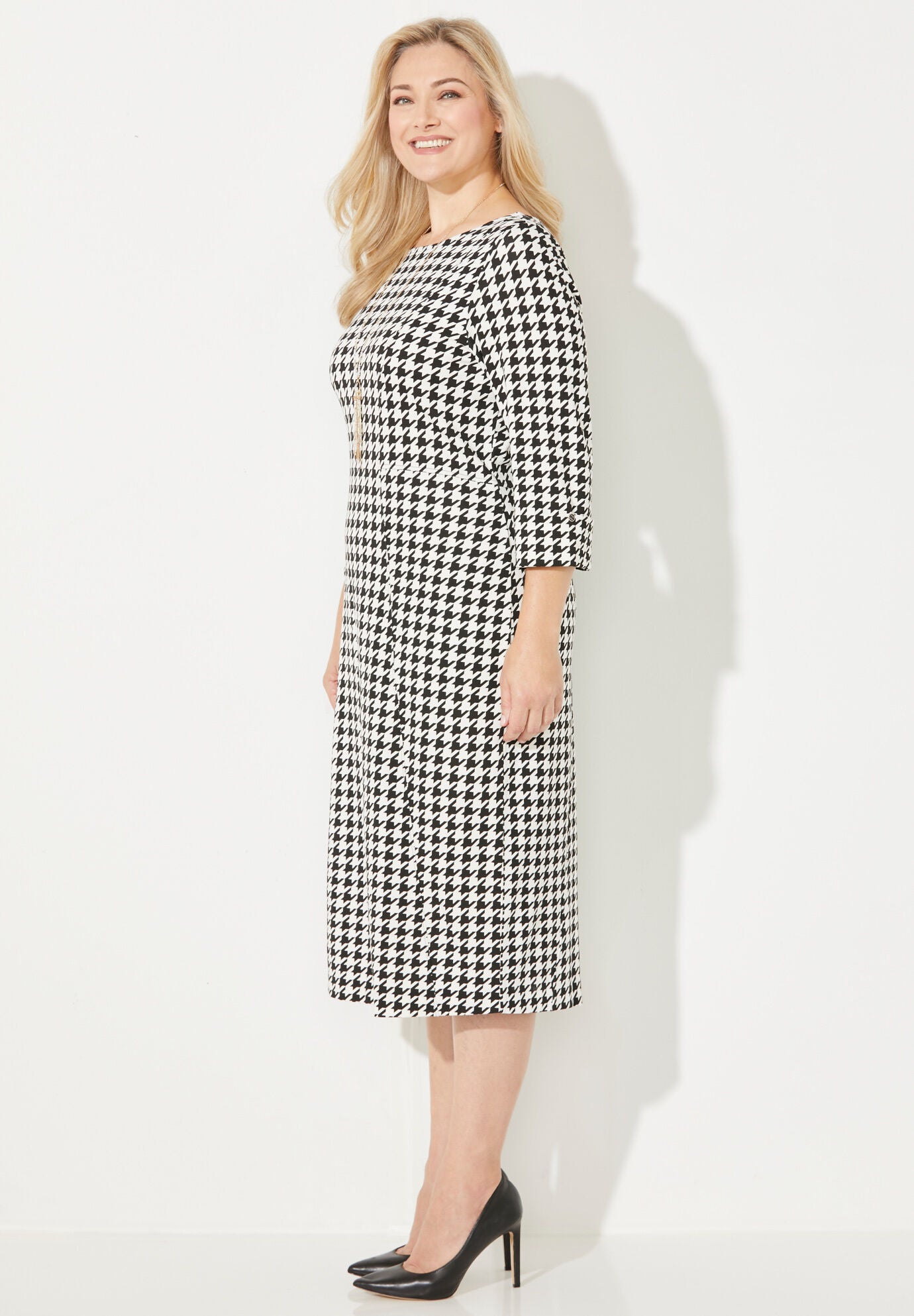 Knit Dress Midi - Liz&Me® Ponte Knit Dress, Black | Catherines