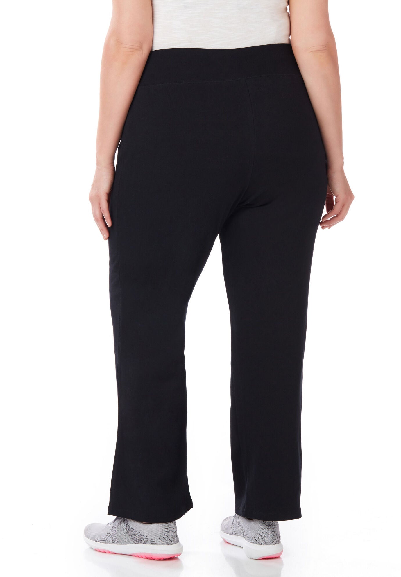 Yoga Pant with Elastic Waistband, Black | Catherines