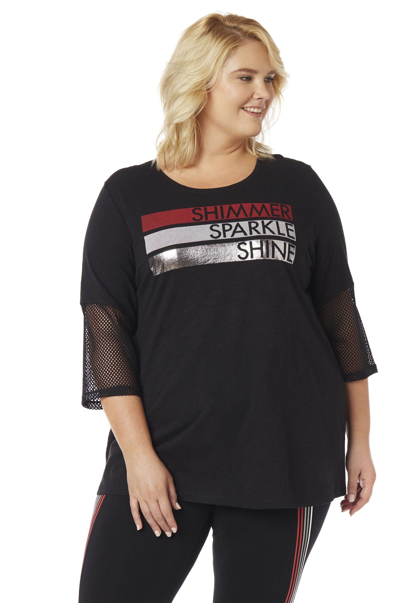 Shimmer Sparkle Shine Tee | Catherines