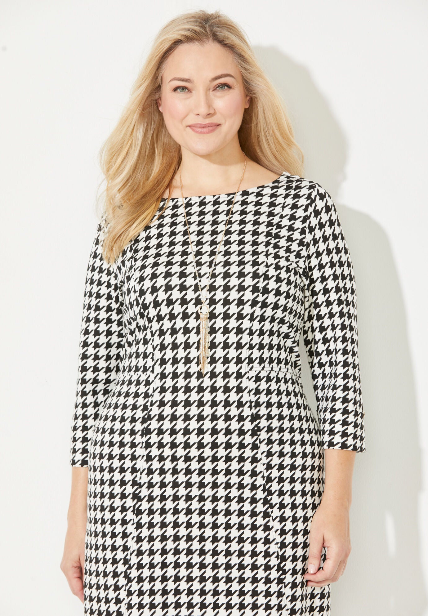 Knit Dress Midi - Liz&Me® Ponte Knit Dress, Black | Catherines