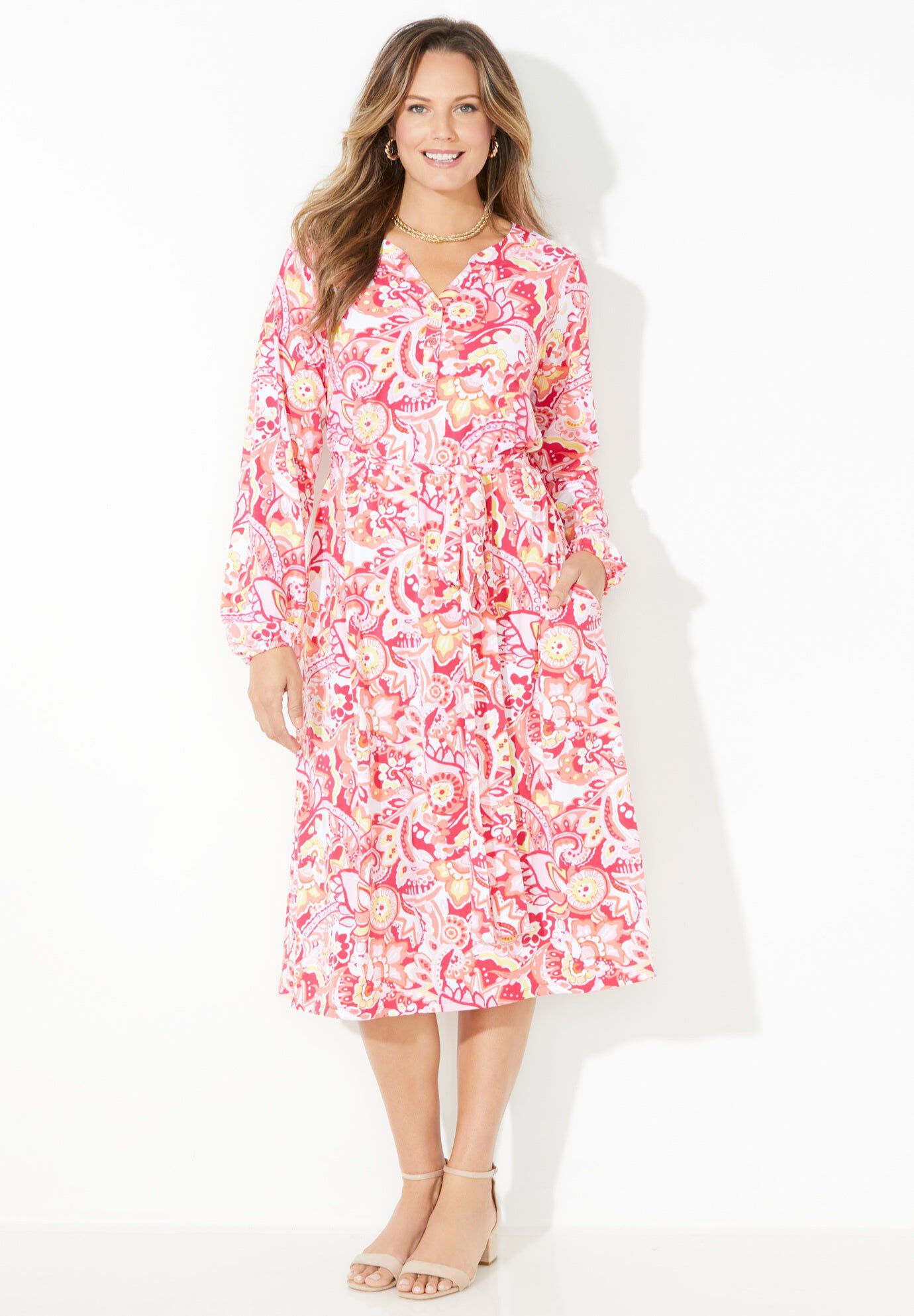 Women's Peasant Wrap Dress - Liz&Me®, French Blue Stencil Paisley ...