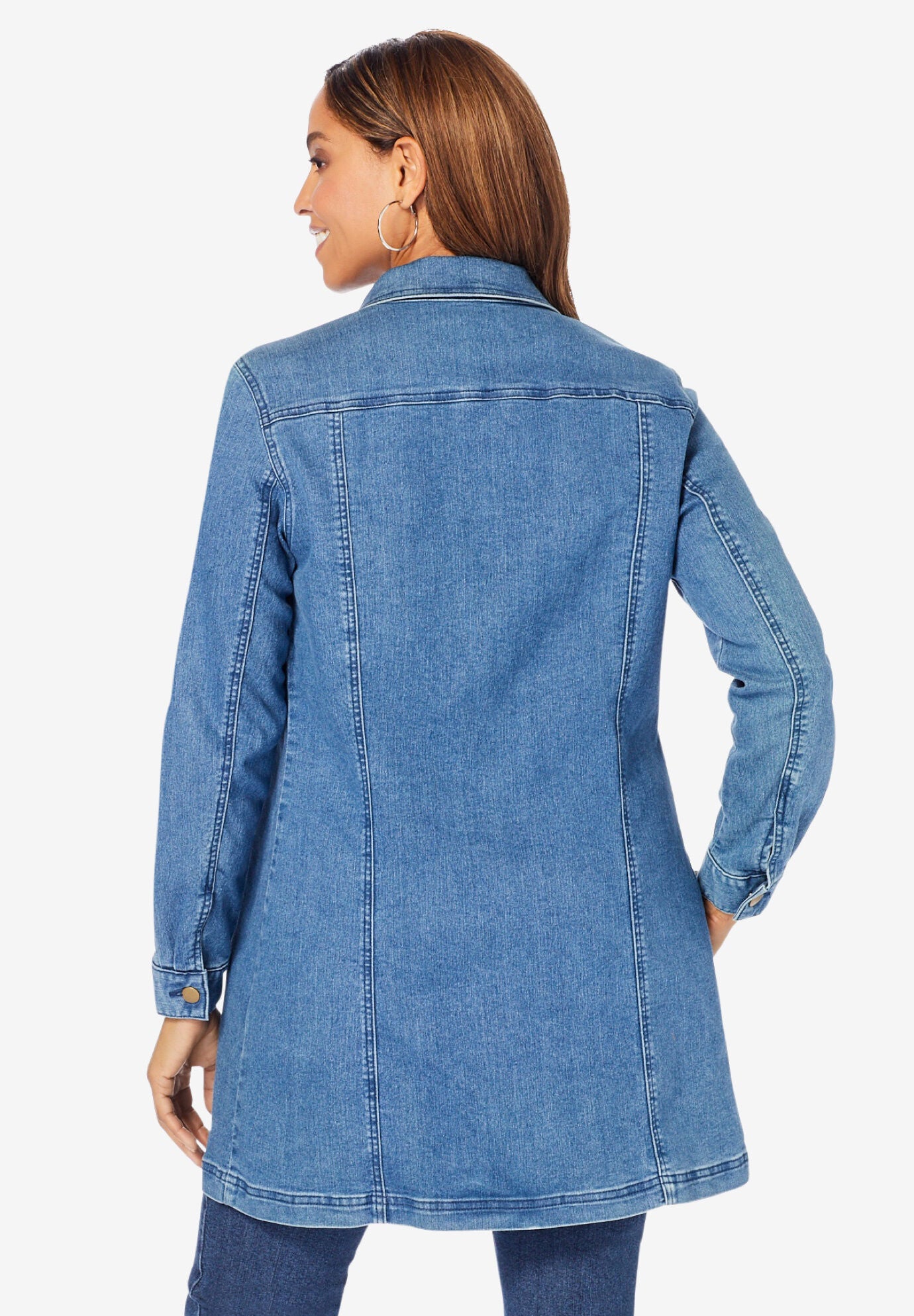 Long Denim Jacket | Catherines