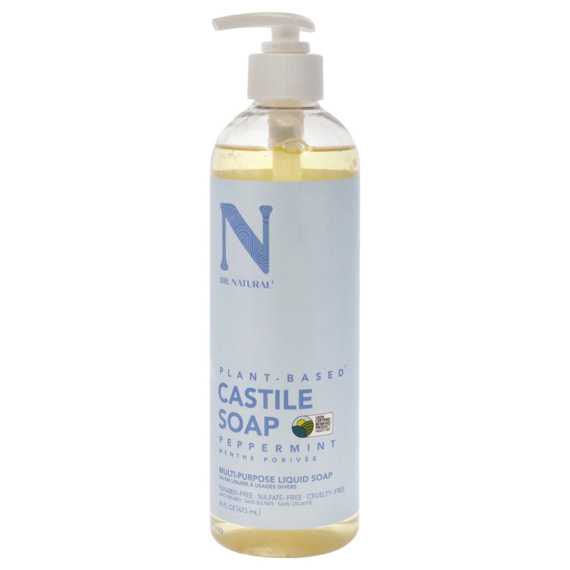 Castile Liquid Soap - Peppermint by Dr. Natural for Unisex - 16 oz Soap ...