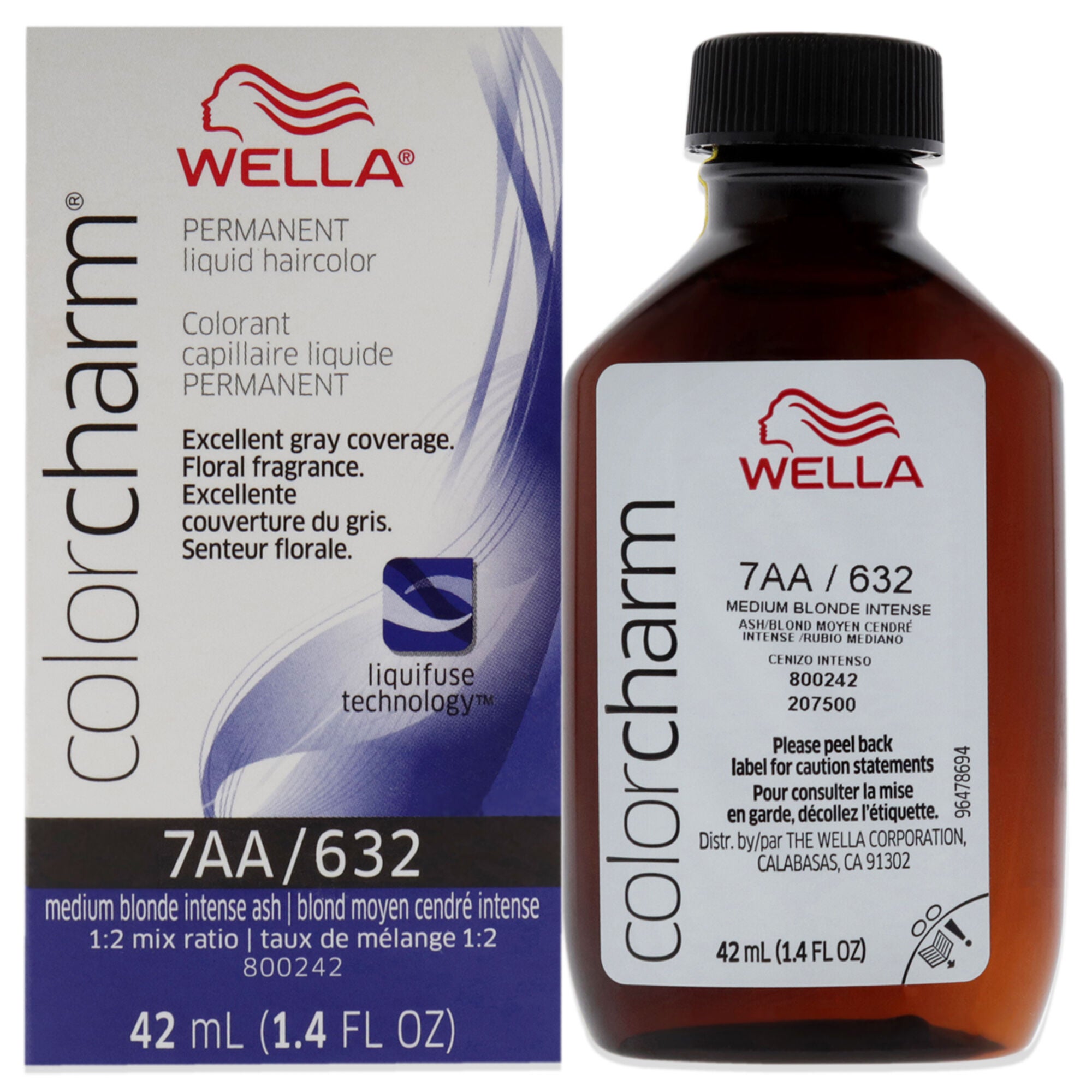 Color Charm Permanent Liquid Hair Color - 7AA 632 Medium Blonde Intense ...