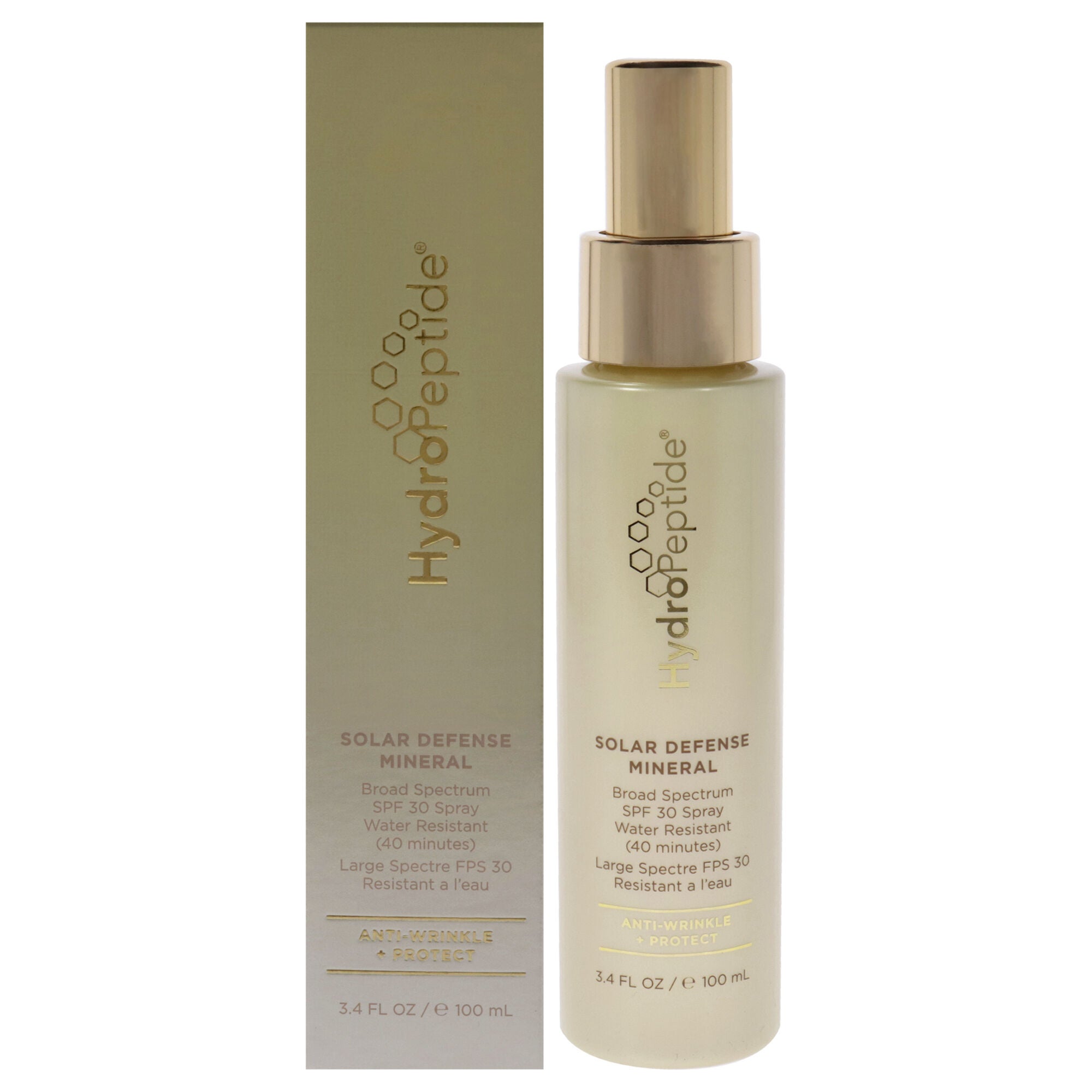 Solar Defense Mineral Spray SPF 30 by Hydropeptide for Women - 3.4 oz ...