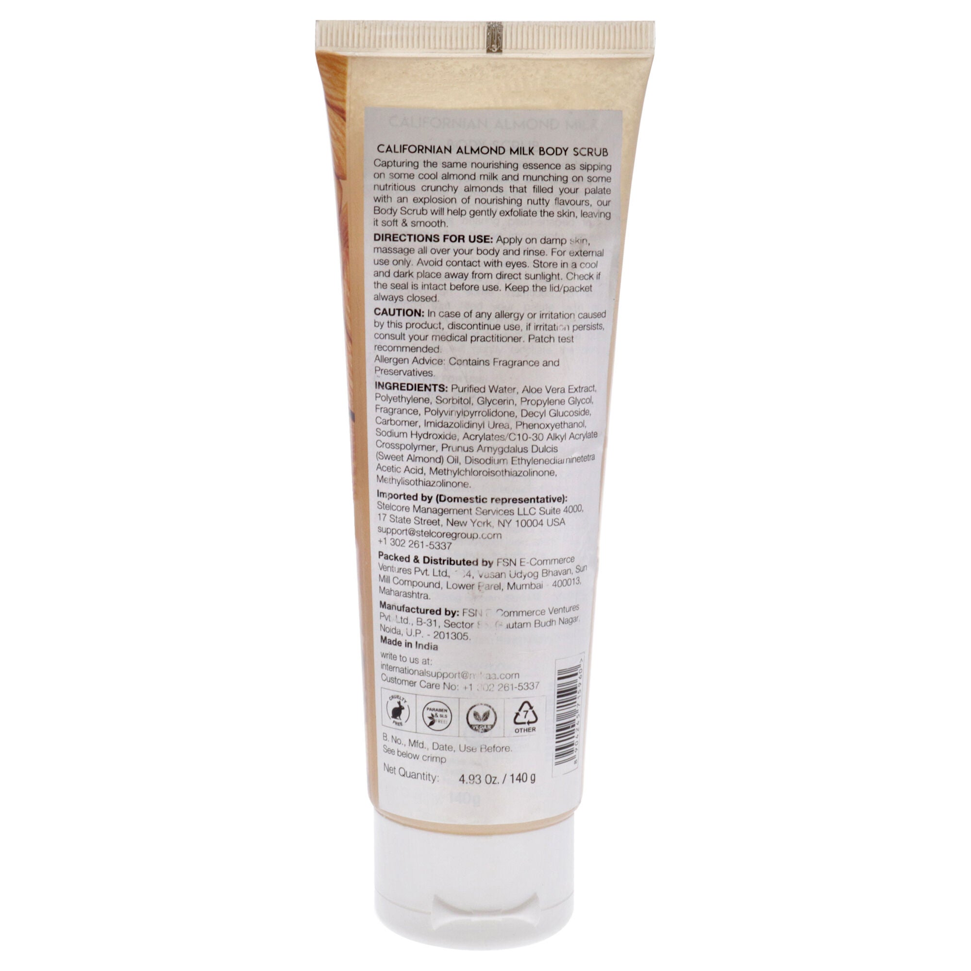 Wanderlust Body Scrub - Californian Almond Milk by Nykaa Naturals for ...