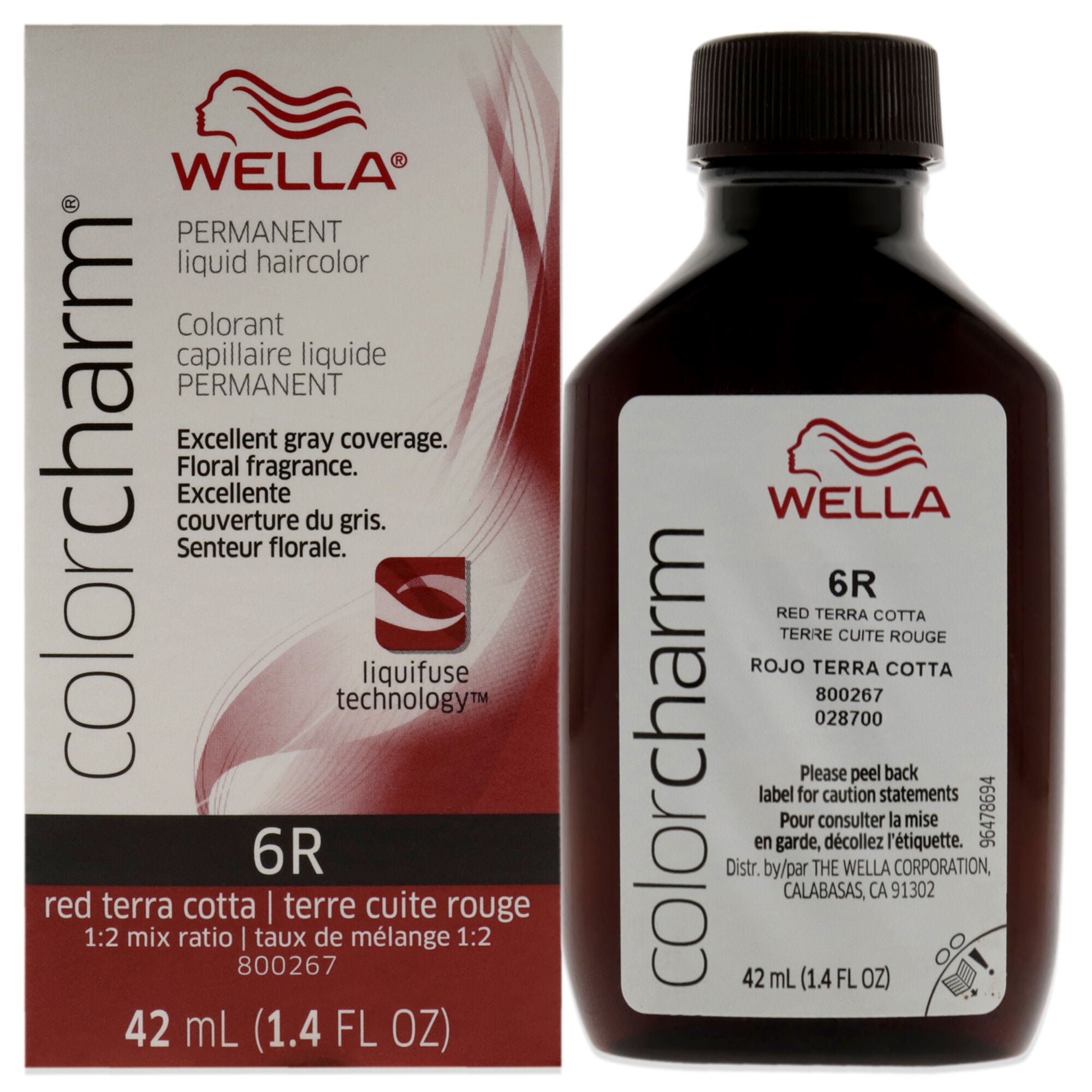 Color Charm Permanent Liquid Hair Color - 6R Red Terra Cotta by Wella ...