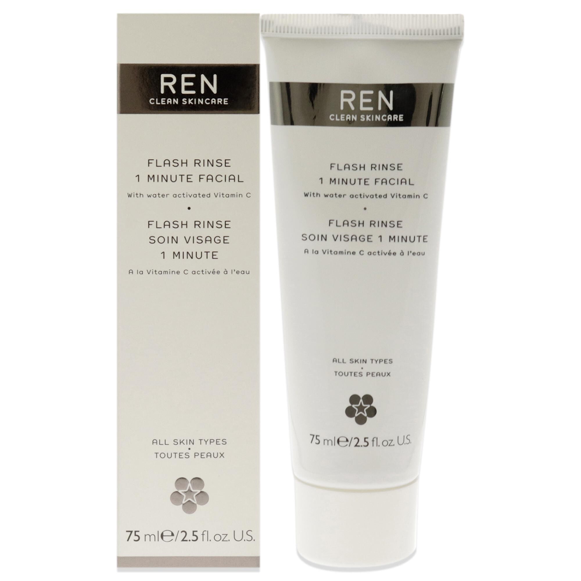 Flash Rinse 1 Minute Facial by REN for Unisex - 2.5 oz Rinse | Catherines