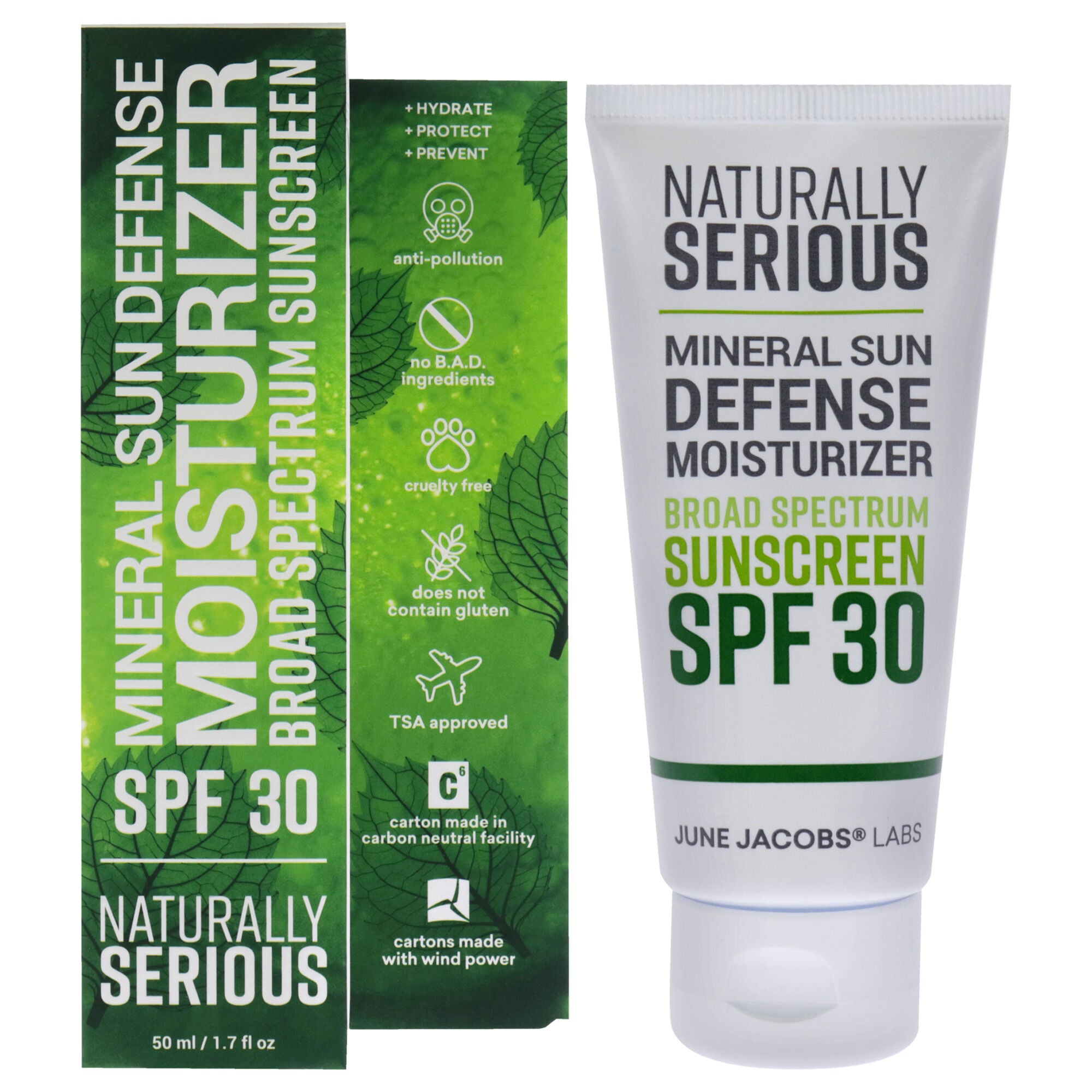 Mineral Sun Defense Moisturize Sunscreen SPF 30 by Naturally Serious ...