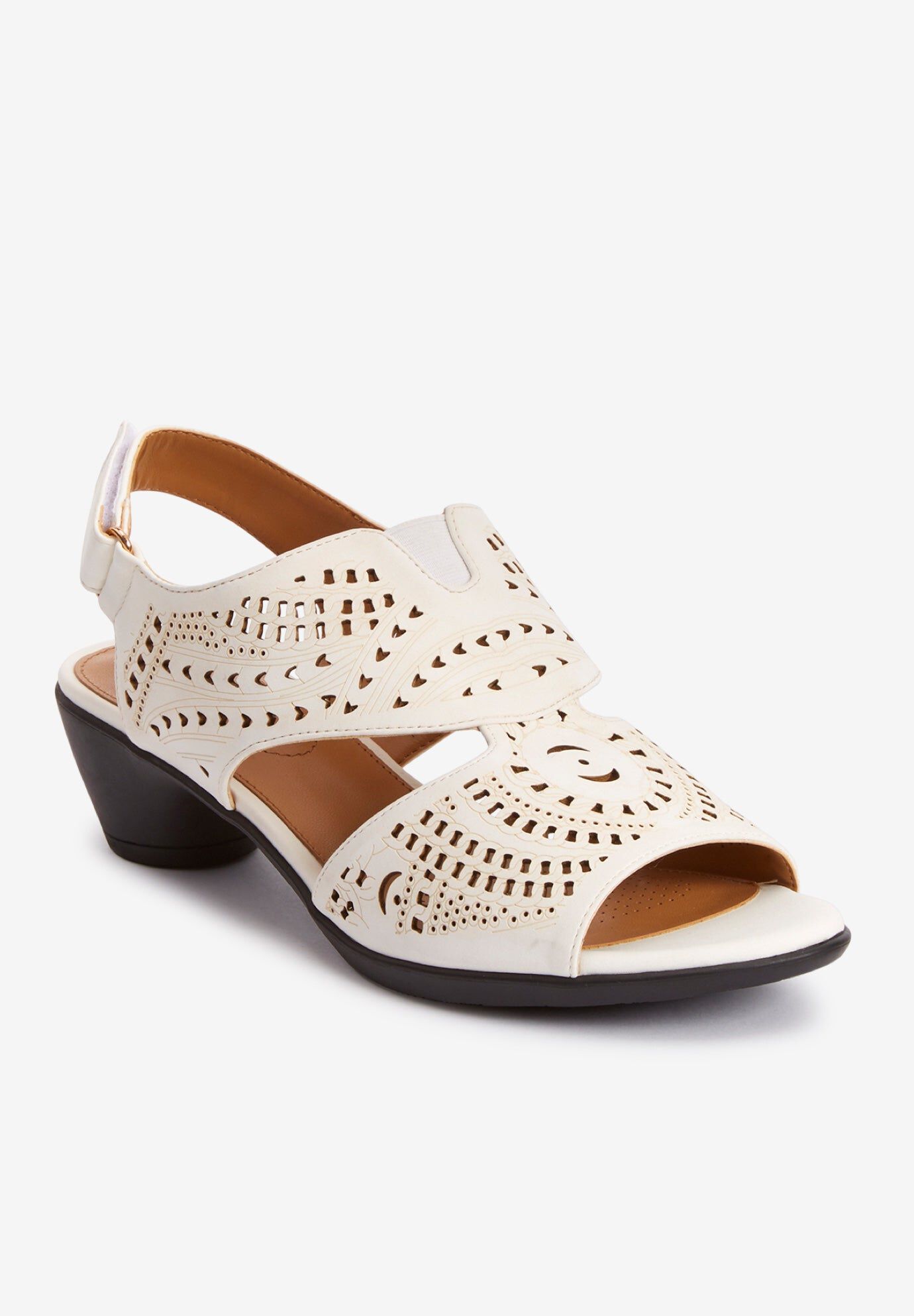 Etta Shootie Sandals with Nubuck-Like Upper, Black | Catherines