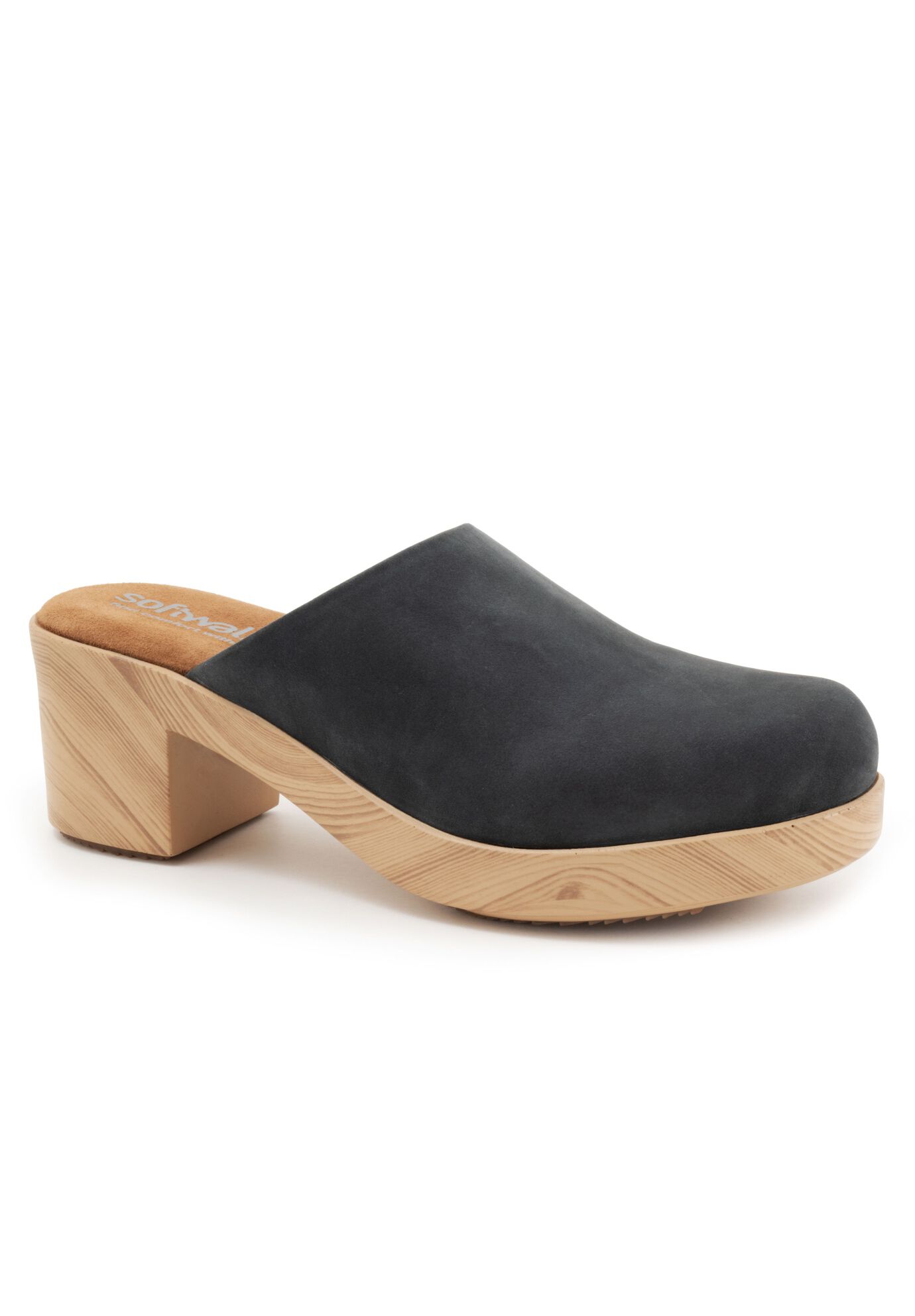 Felida Platform Mule - Lightweight, Cushioned Comfort, Navy Nubuck ...