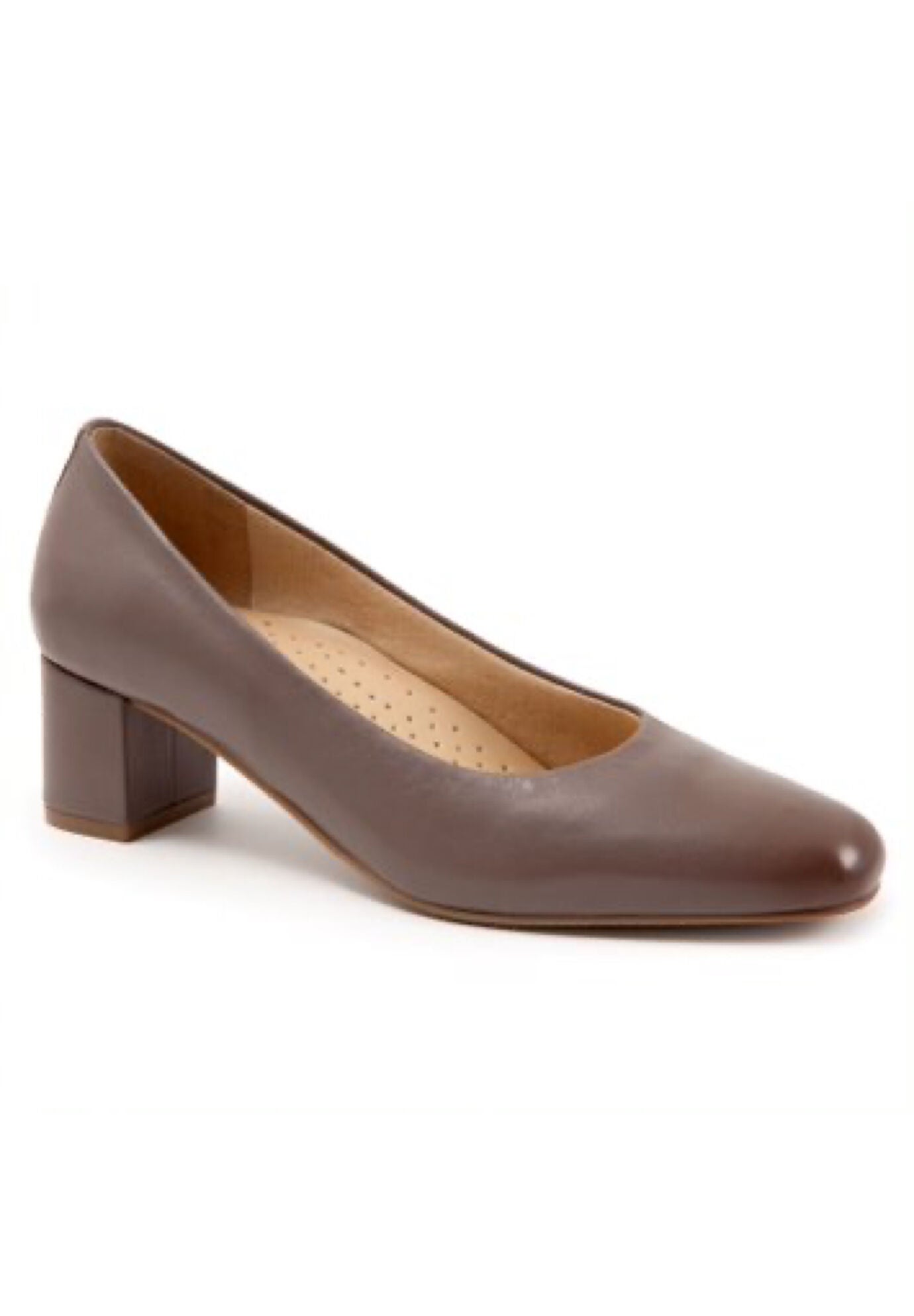 Block Heel Pump | Daria Heeled Pump, Taupe | Catherines