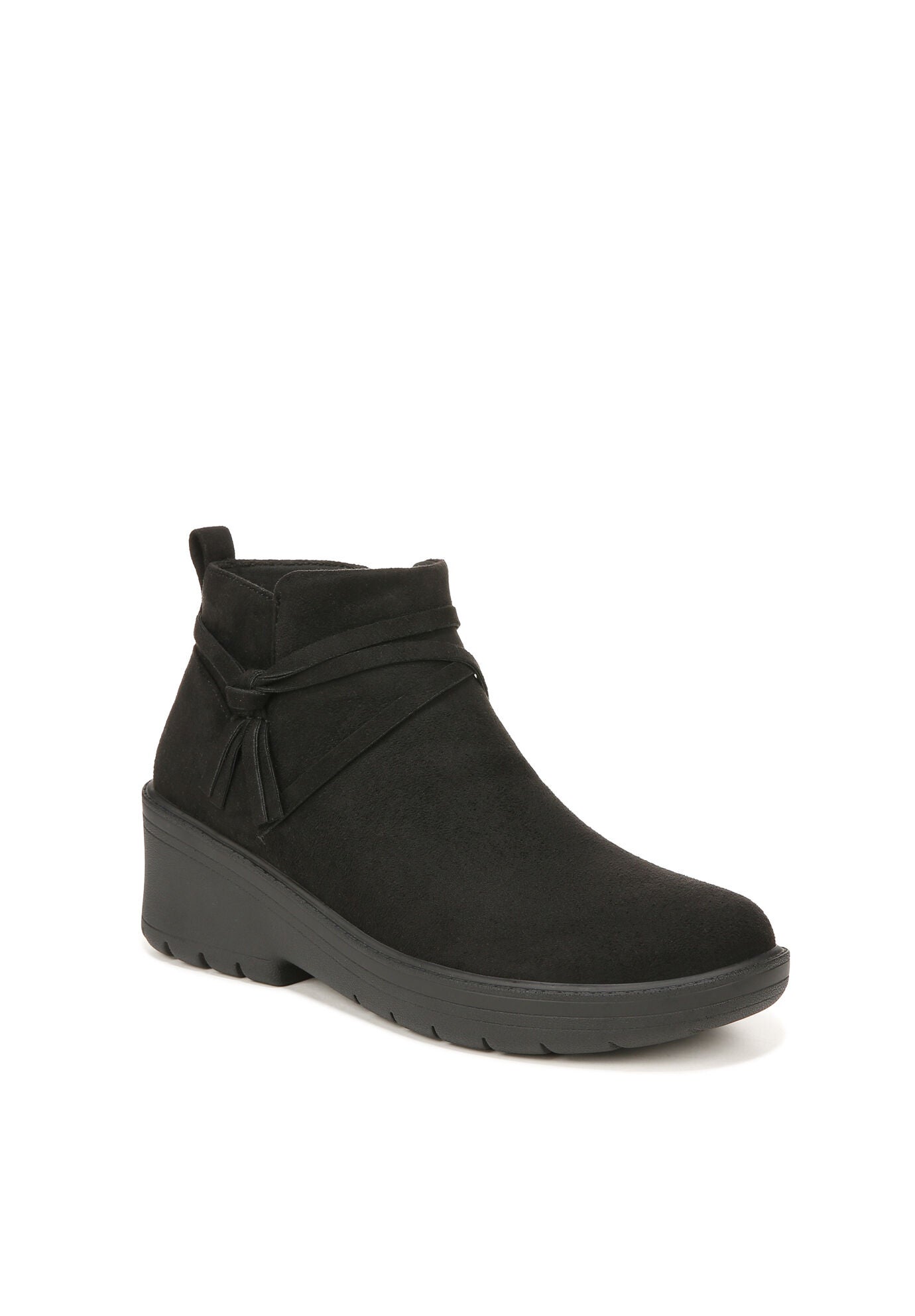 Blaine Bootie | Women's Sustainable Ankle Boots, Black Fabric | Catherines