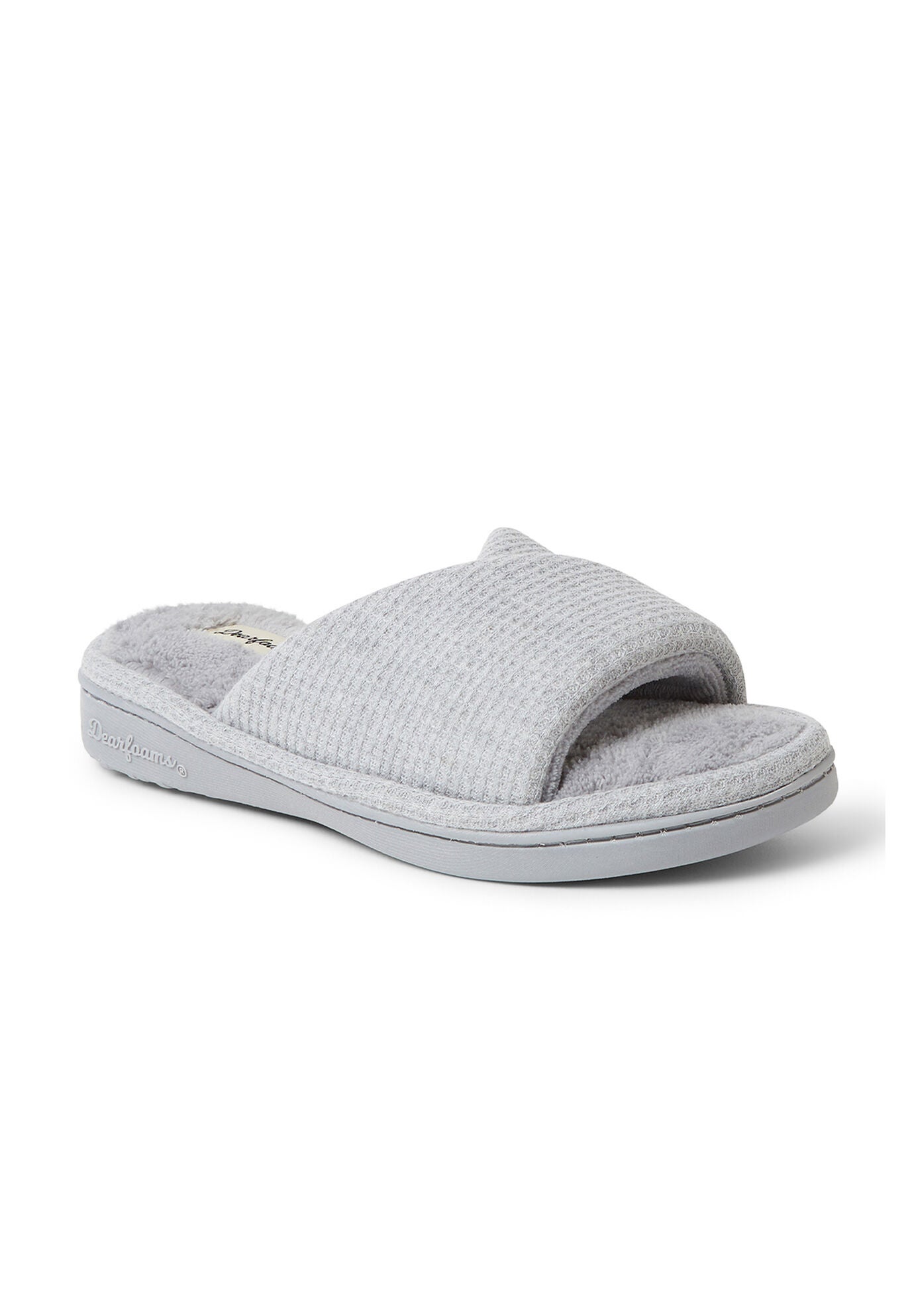 Waffle Knit Slide Slippers - Camila | Catherines