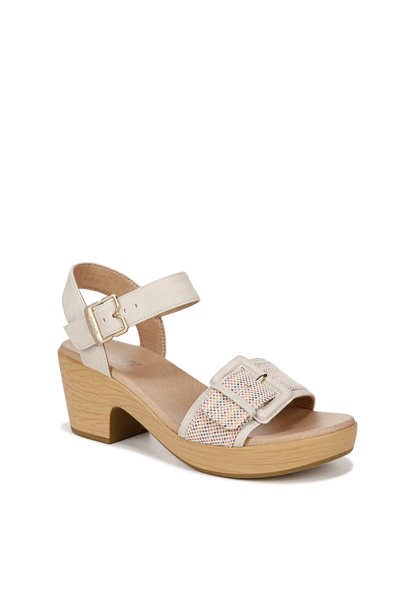 Felicity Too Block Heel Sandal with Retro Buckle, 4507712 | Catherines