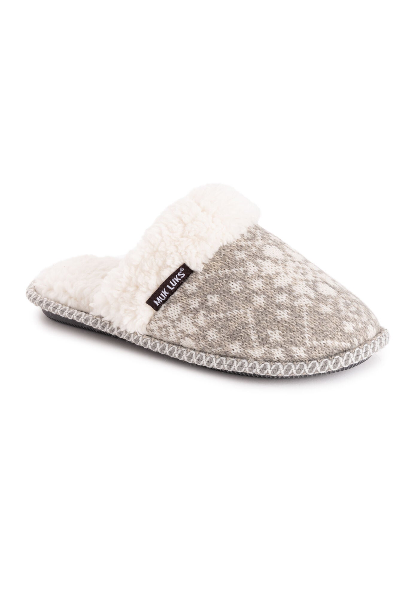 Frida Scuff Slippers Faux Fur Lined Footbed, 4485821 | Catherines