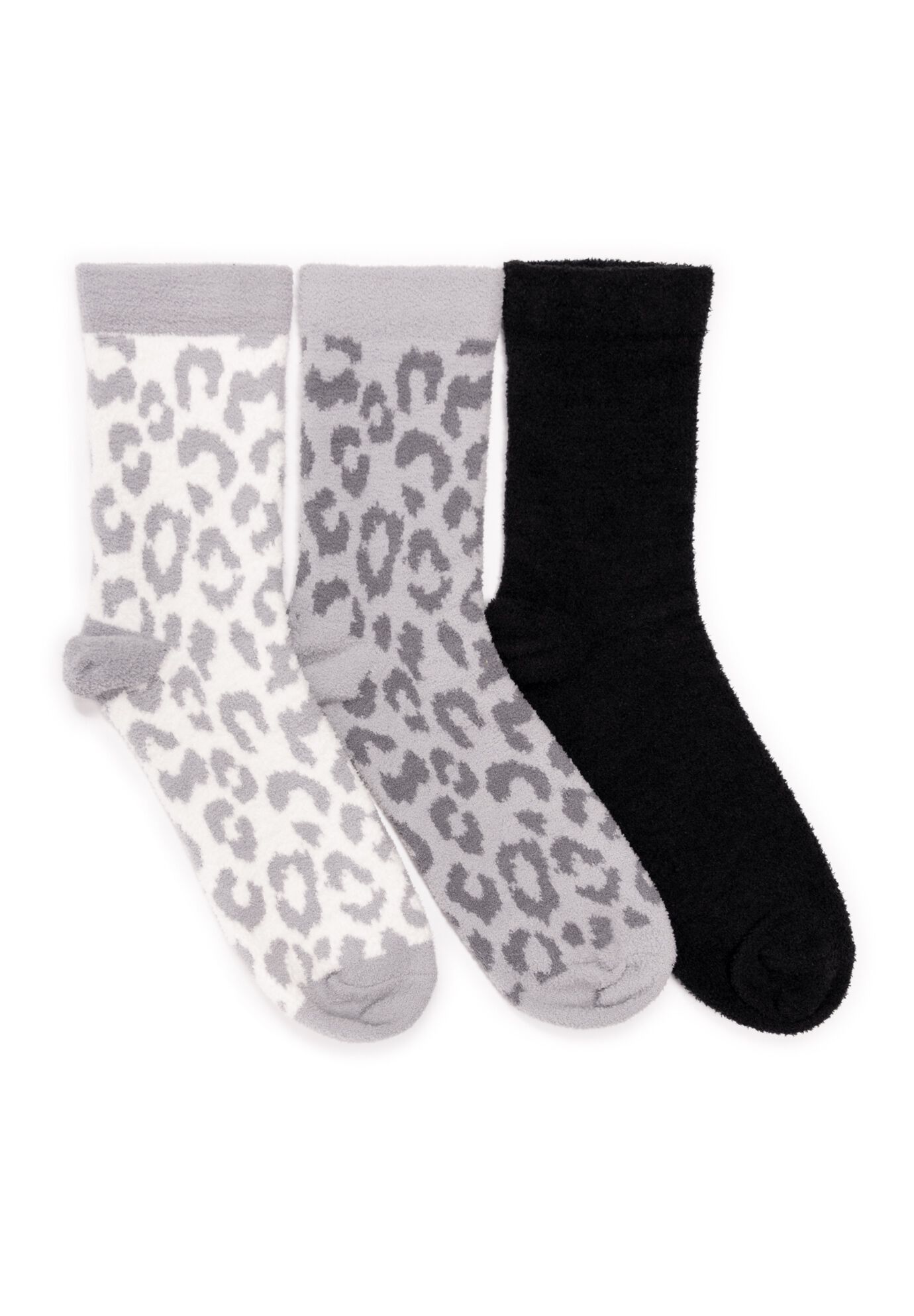 Women's Compression Crew Socks - 3 Pack, Med Grey | Catherines