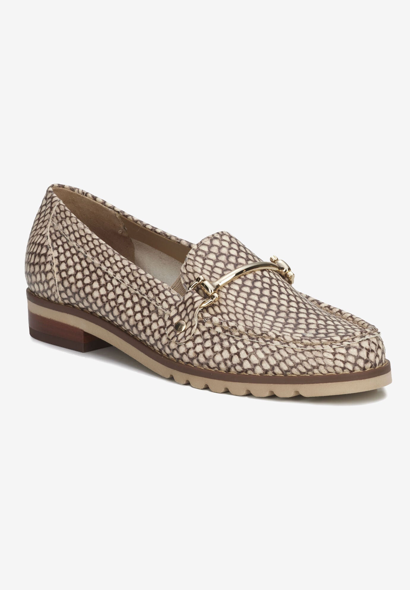 Wren Ii Loafer with Snake Print Leather, Roccia Snake Leather | Catherines