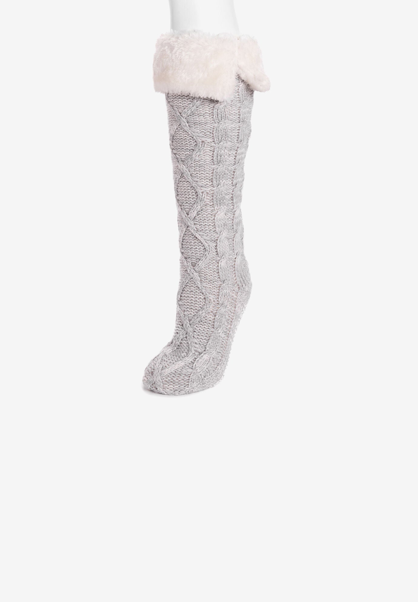 Cozy Reading Cabin Sock with Faux Fur Lining, 4409530 | Catherines