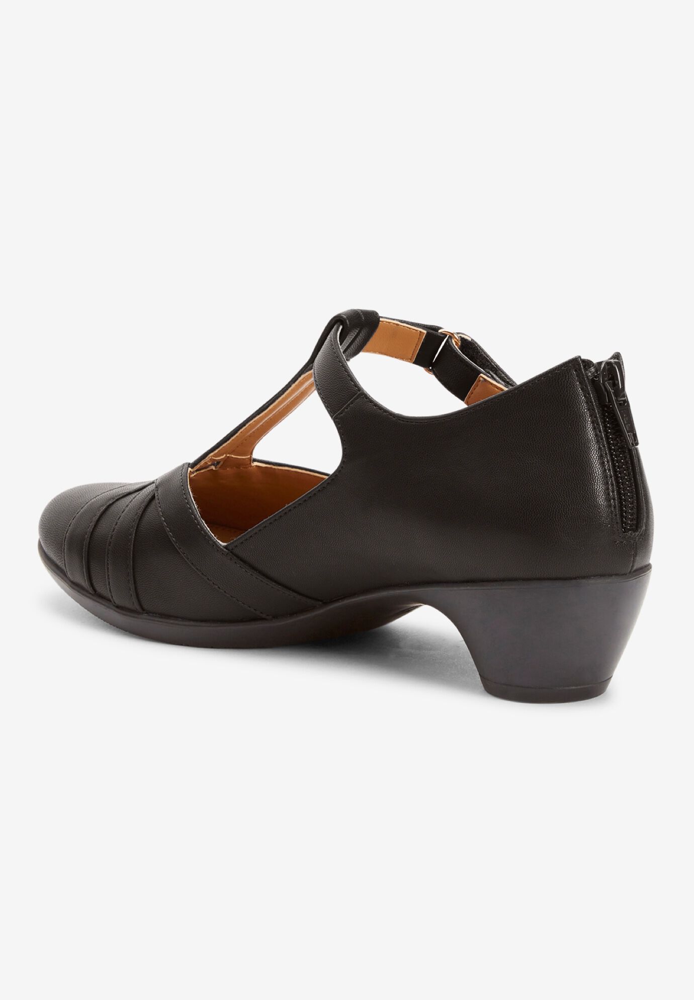 Leather Shooties - The Celine Shootie, 2" Heel, Black | Catherines