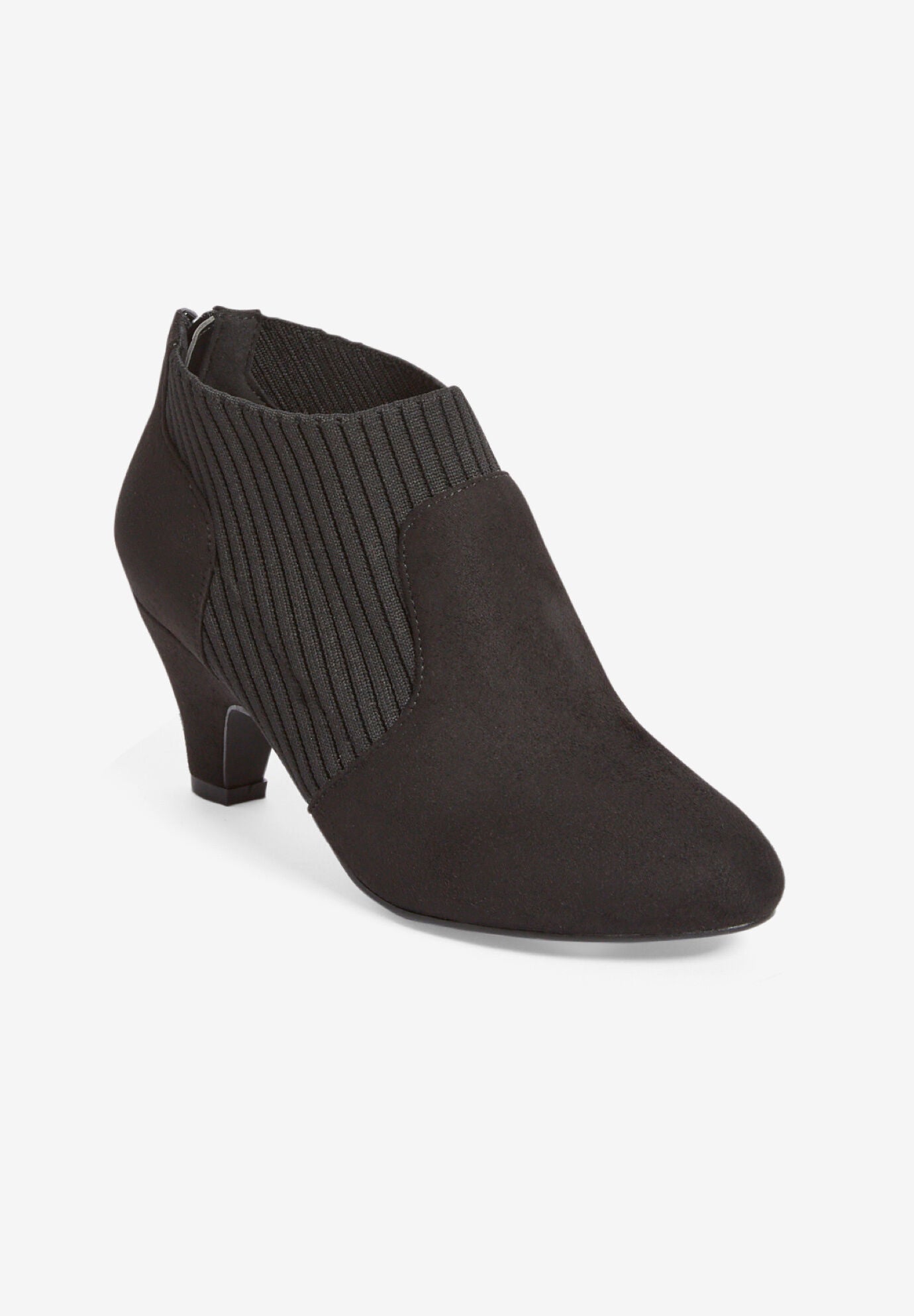 Classic Suede Bevan Shootie | Women's Ankle Boot, Black | Catherines