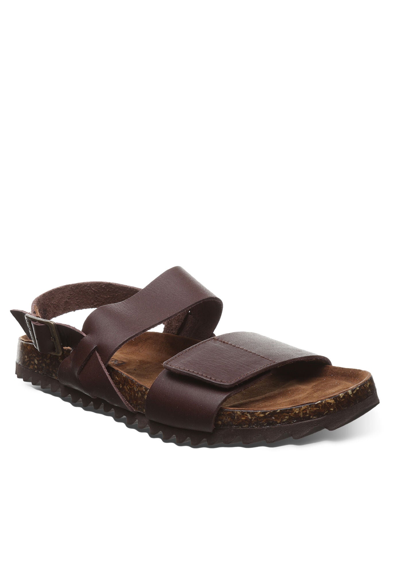 Alma Ii Sandal with Buckled Strap & Suede Footbed, Walnut | Catherines
