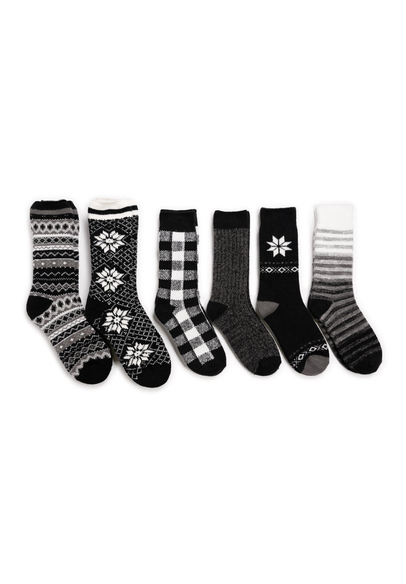 Warm & Cozy Heat Retainer and Microfiber Socks Pack, Black | Catherines
