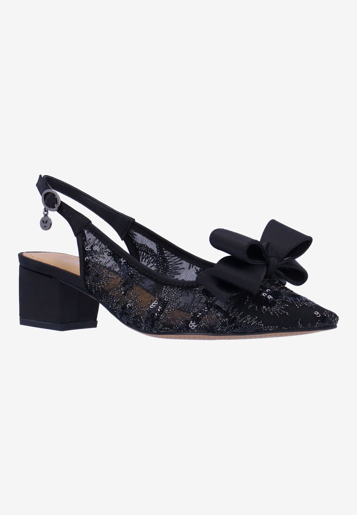 Triata Pump - Mesh Pointy Toe Heels, Navy | Catherines
