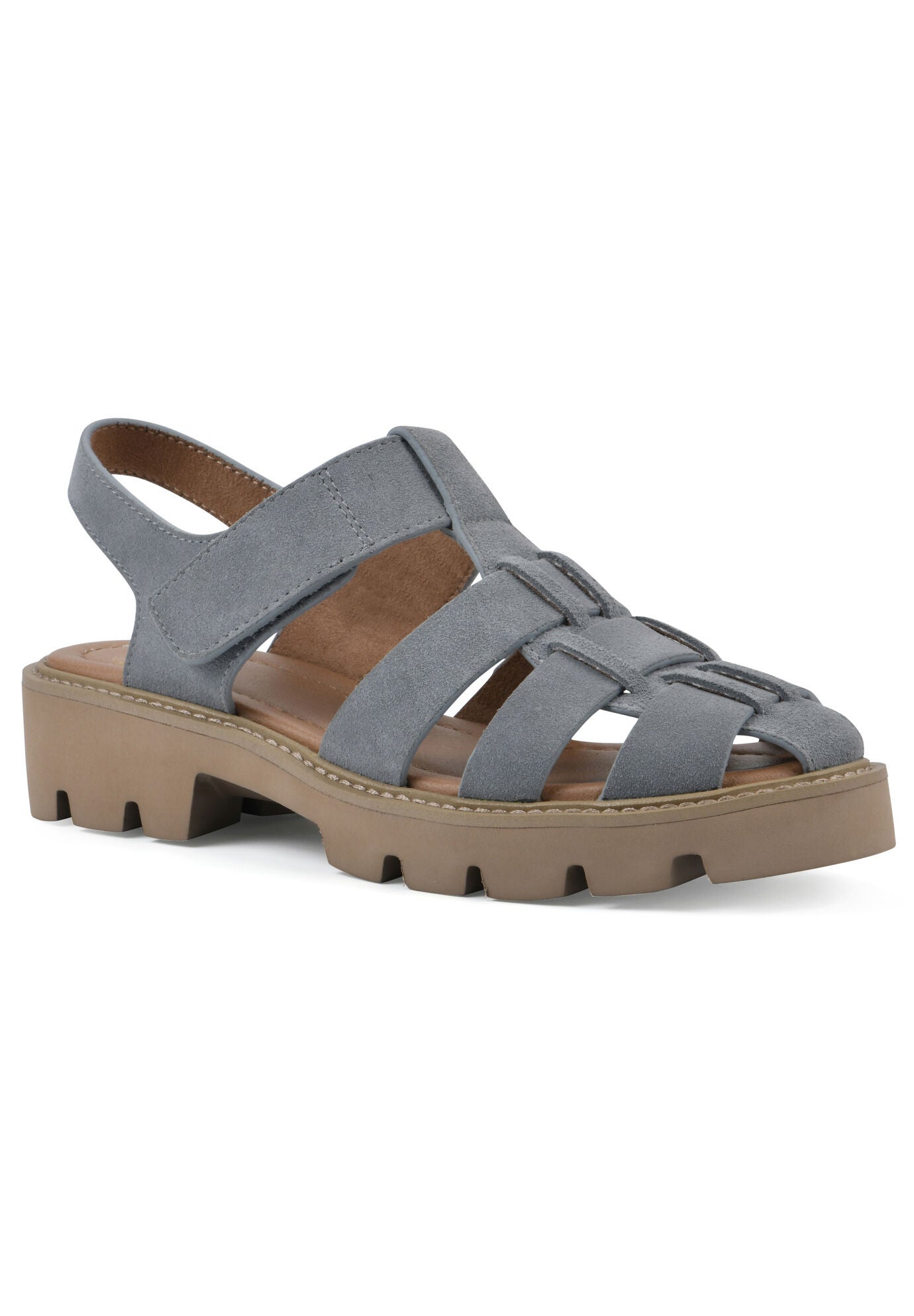 Summer-Ready Glove Slingback Sandals - Leather, Blue Rasberry Suede ...